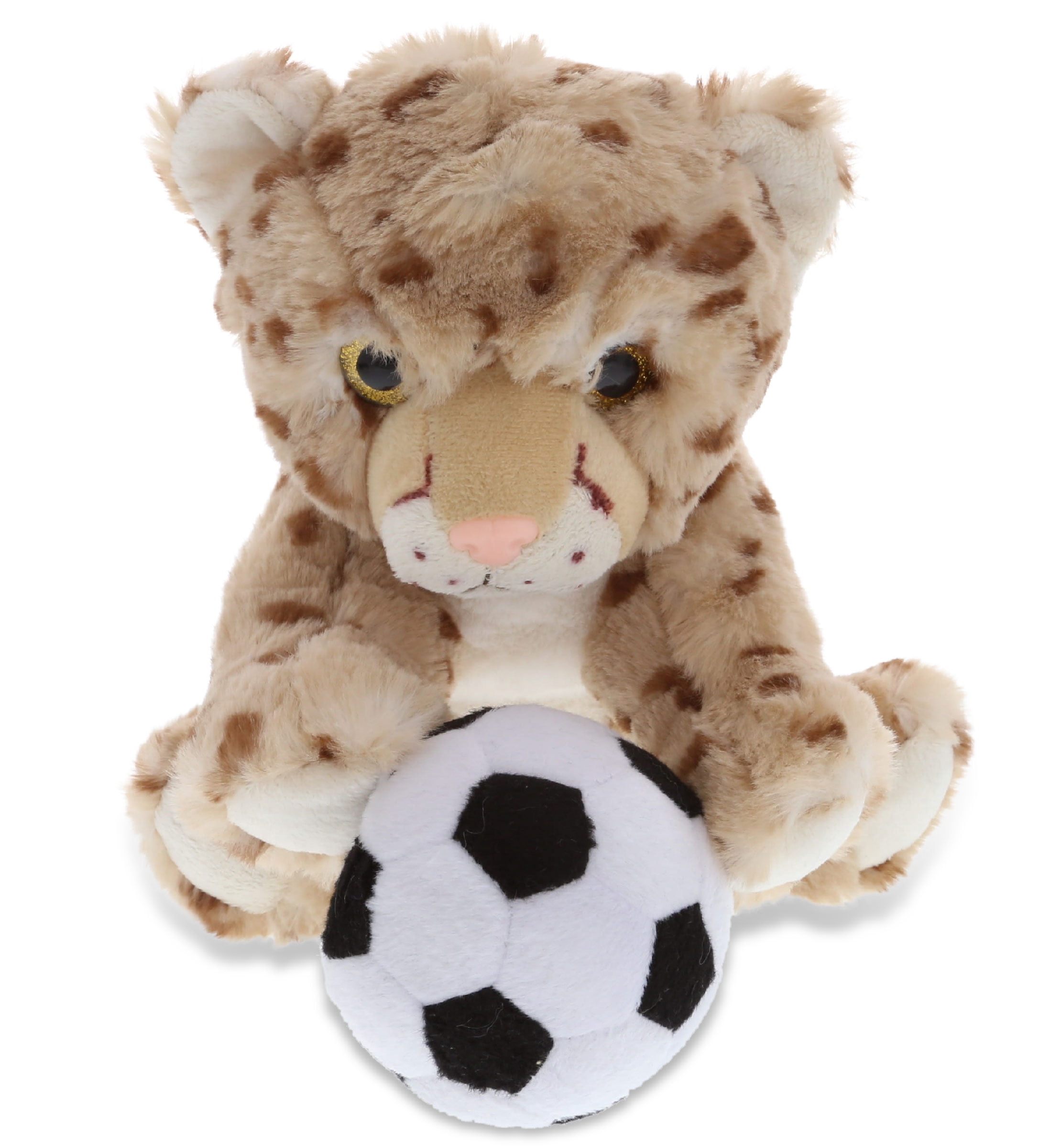 DolliBu Squat Cheetah Stuffed Animal with Soccer Ball Plush - Soft ...