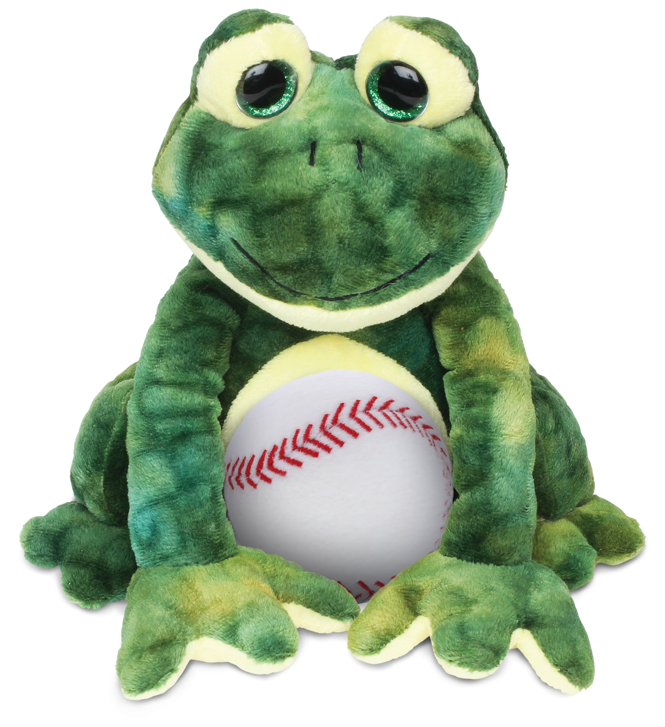 DolliBu Squat Frog Stuffed Animal with Baseball Plush – Soft Huggable ...