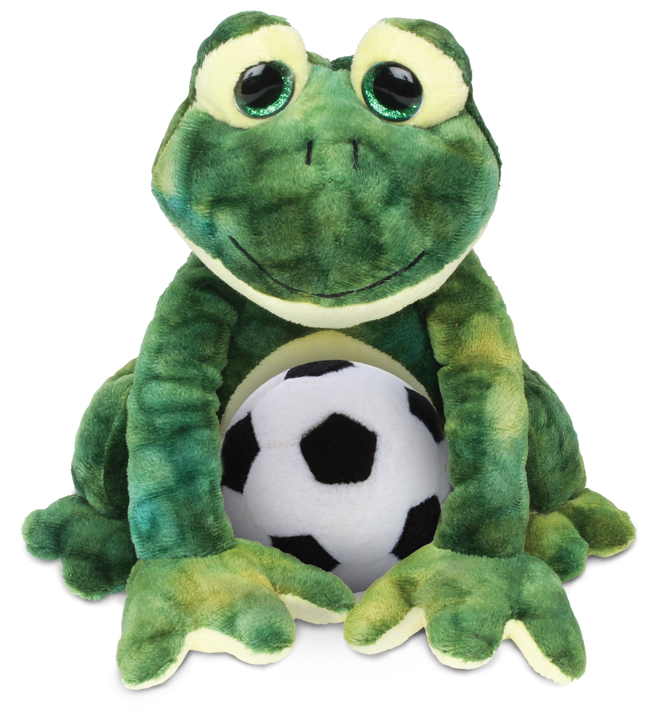 DolliBu Squat Frog Stuffed Animal with Soccer Ball Plush - Soft ...