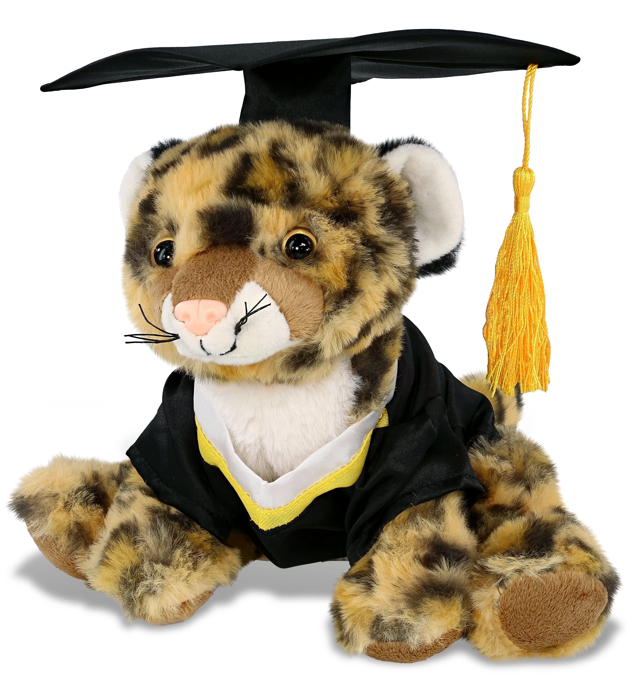 DolliBu Squat Leopard Graduation Plush Toy - Soft Leopard Plush ...