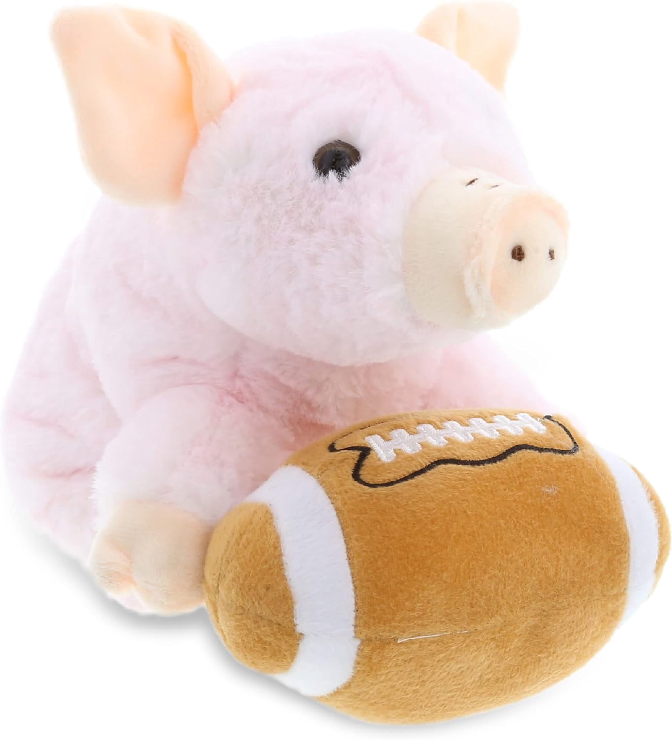DolliBu Squat Piggy Stuffed Animal with Football Plush - Soft Plush ...