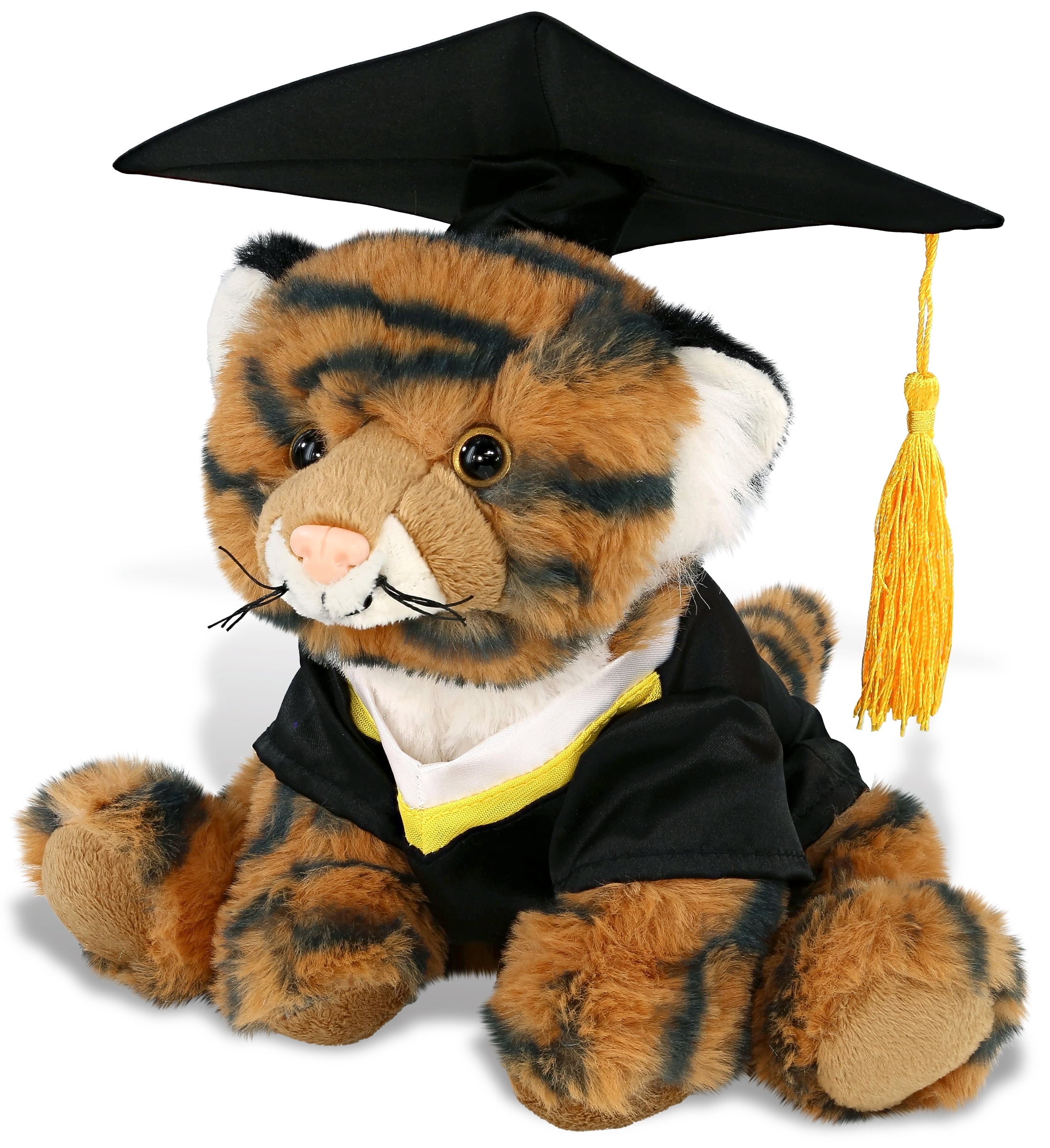 DolliBu Squat Tiger Graduation Plush Toy - Soft Tiger Plush Graduation ...