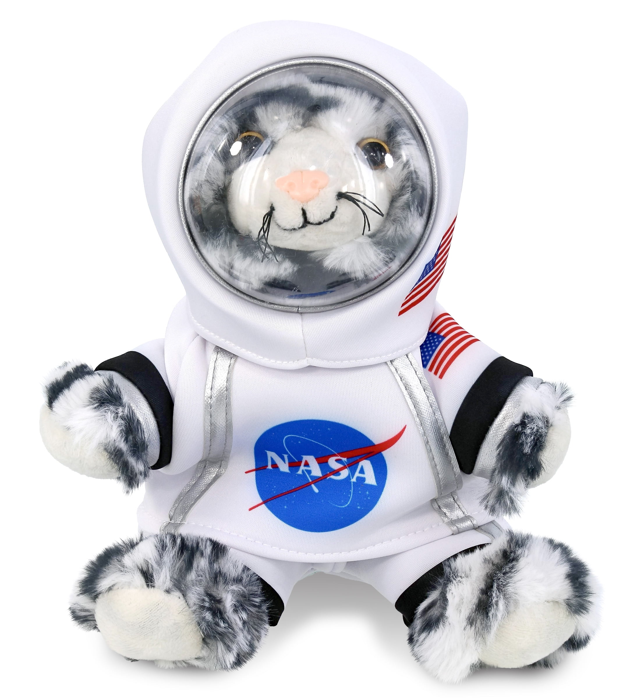 DolliBu Squat White Tiger Astronaut Plush Toy - Super Soft Wild Life ...