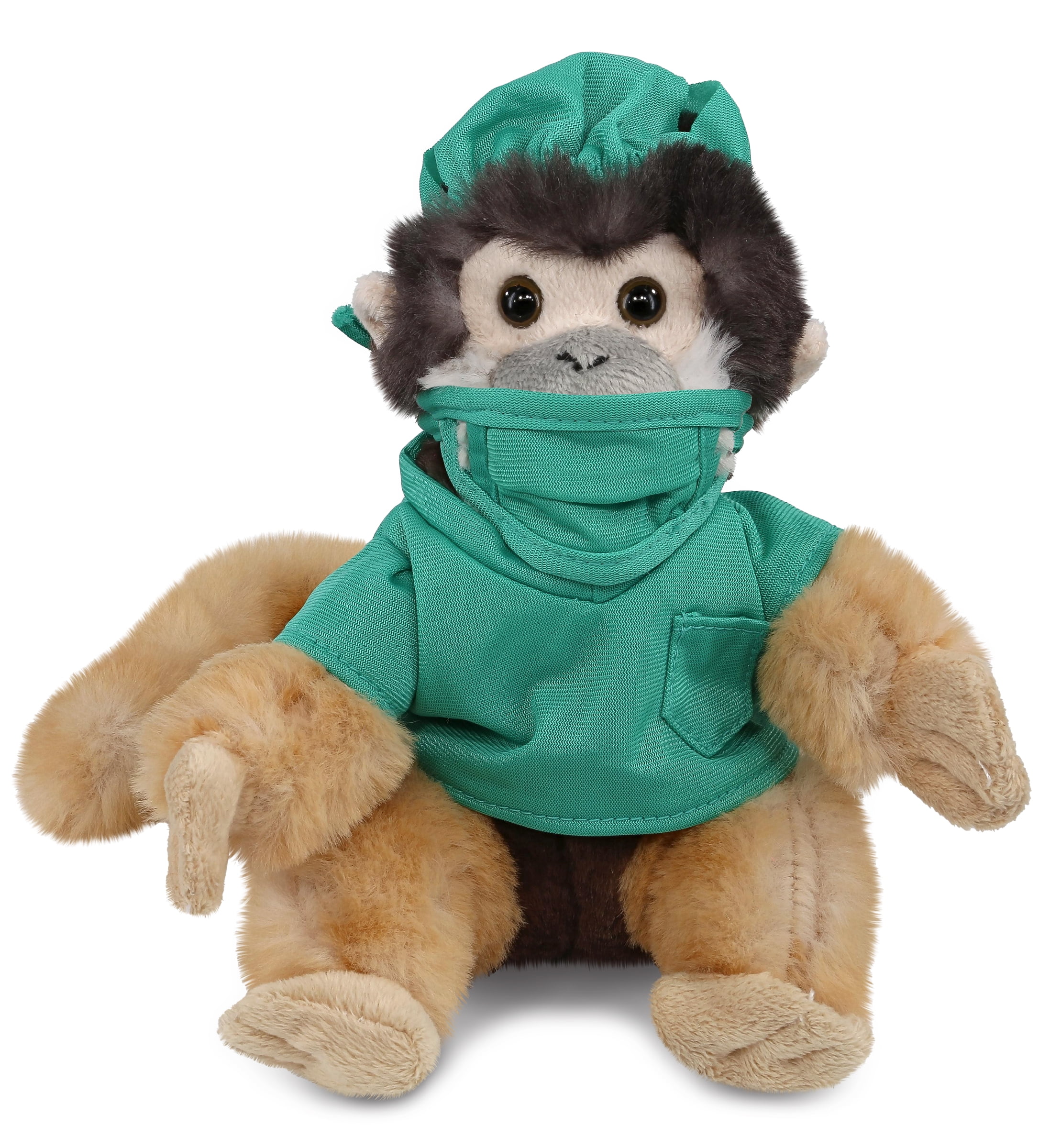 DolliBu Squirrel Monkey Doctor Plush Toy - Super Soft Squirrel Monkey ...