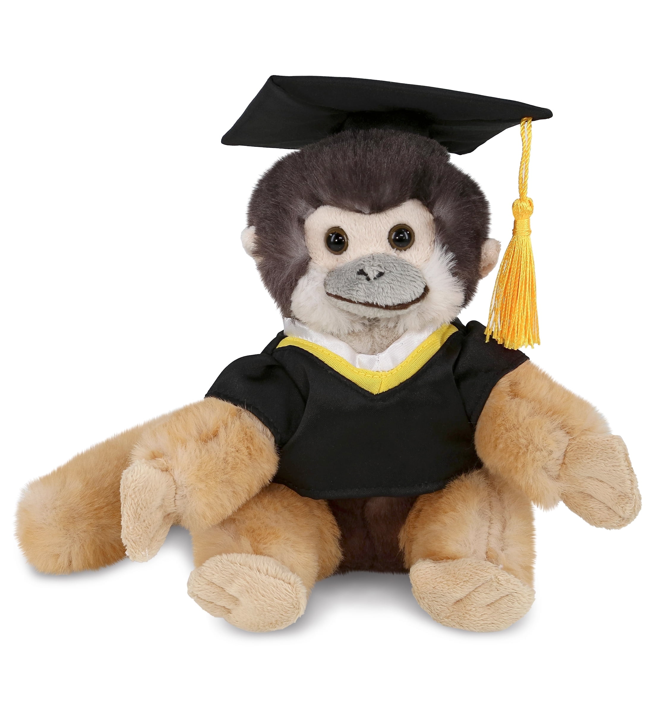DolliBu Squirrel Monkey Graduation Plush Toy - Soft Huggable Graduation ...