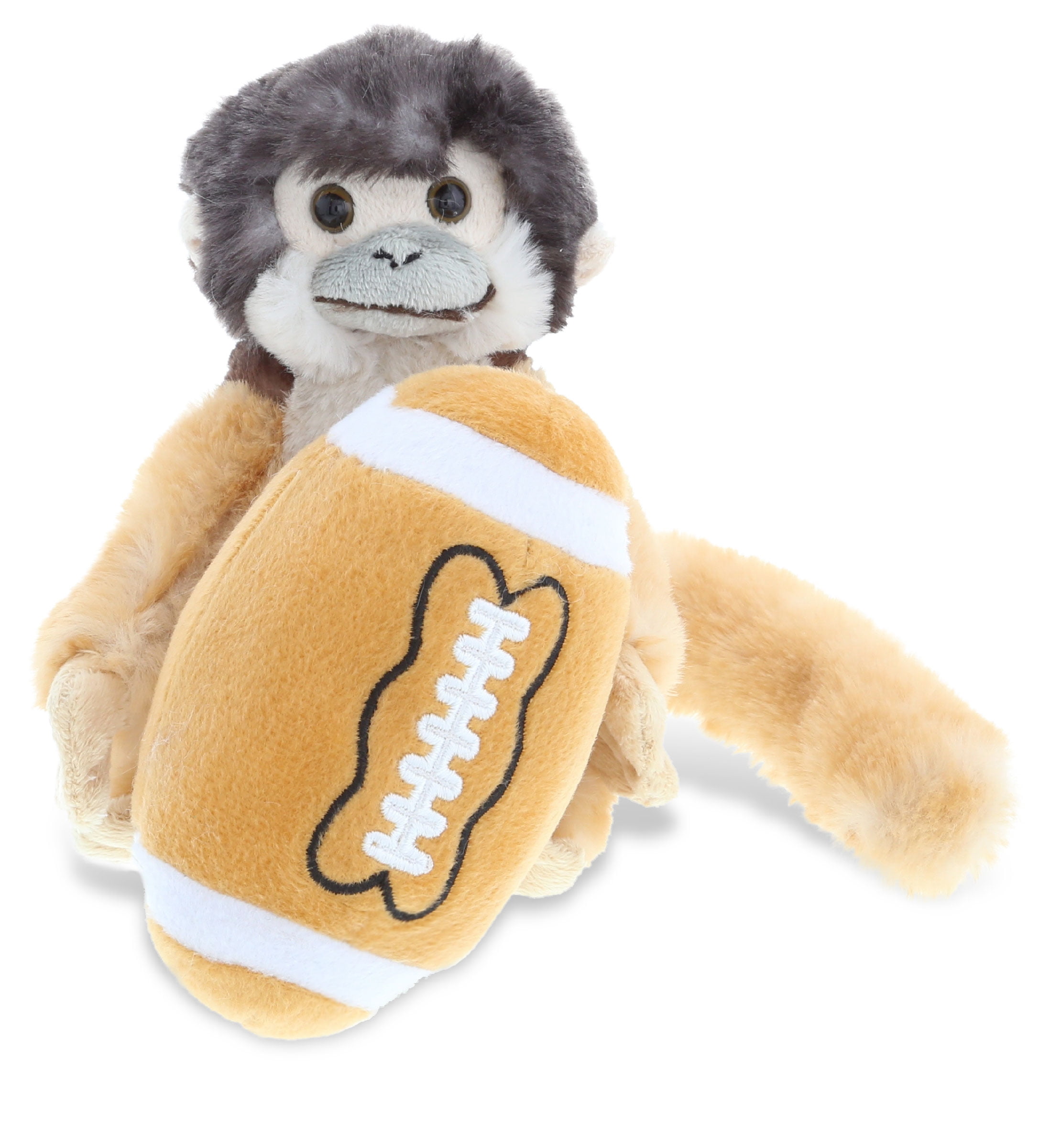 DolliBu Squirrel Monkey Stuffed Animal with Football Plush - Soft Plush ...