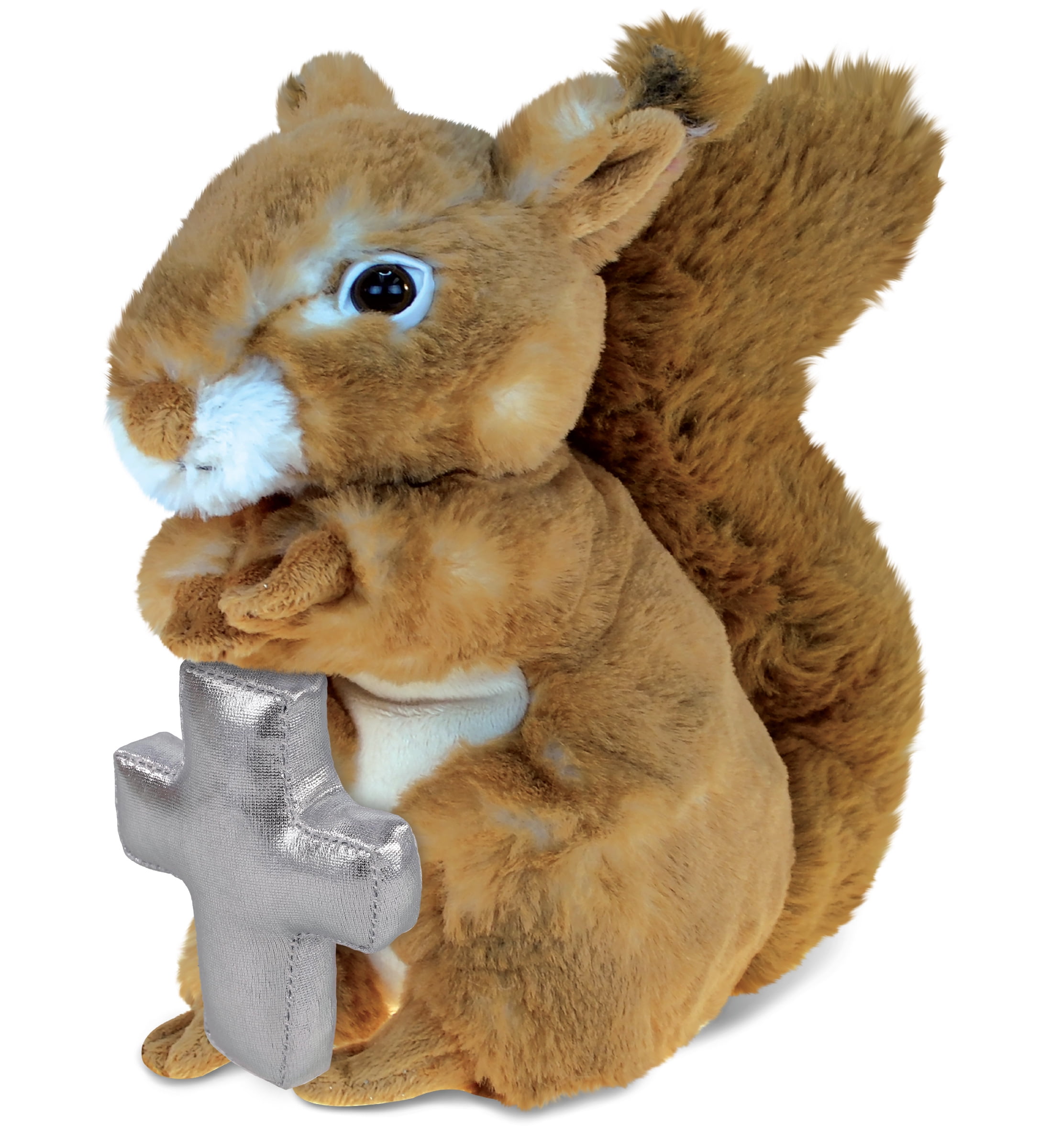 DolliBu Squirrel Stuffed Animal with Silver Cross Plush – Religious ...