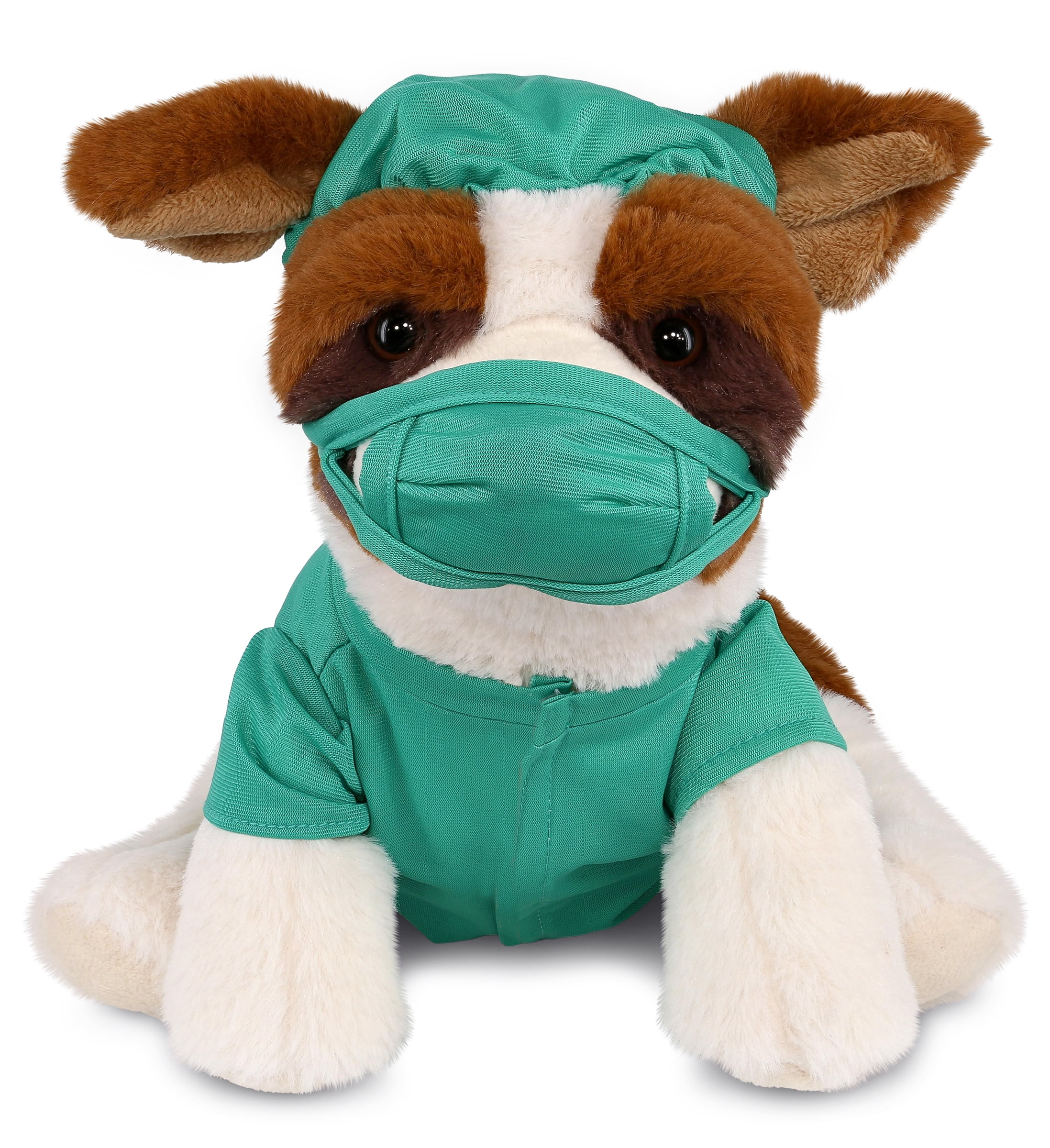 DolliBu St. Bernard Dog Doctor Plush Toy - Super Soft Dog Doctor ...