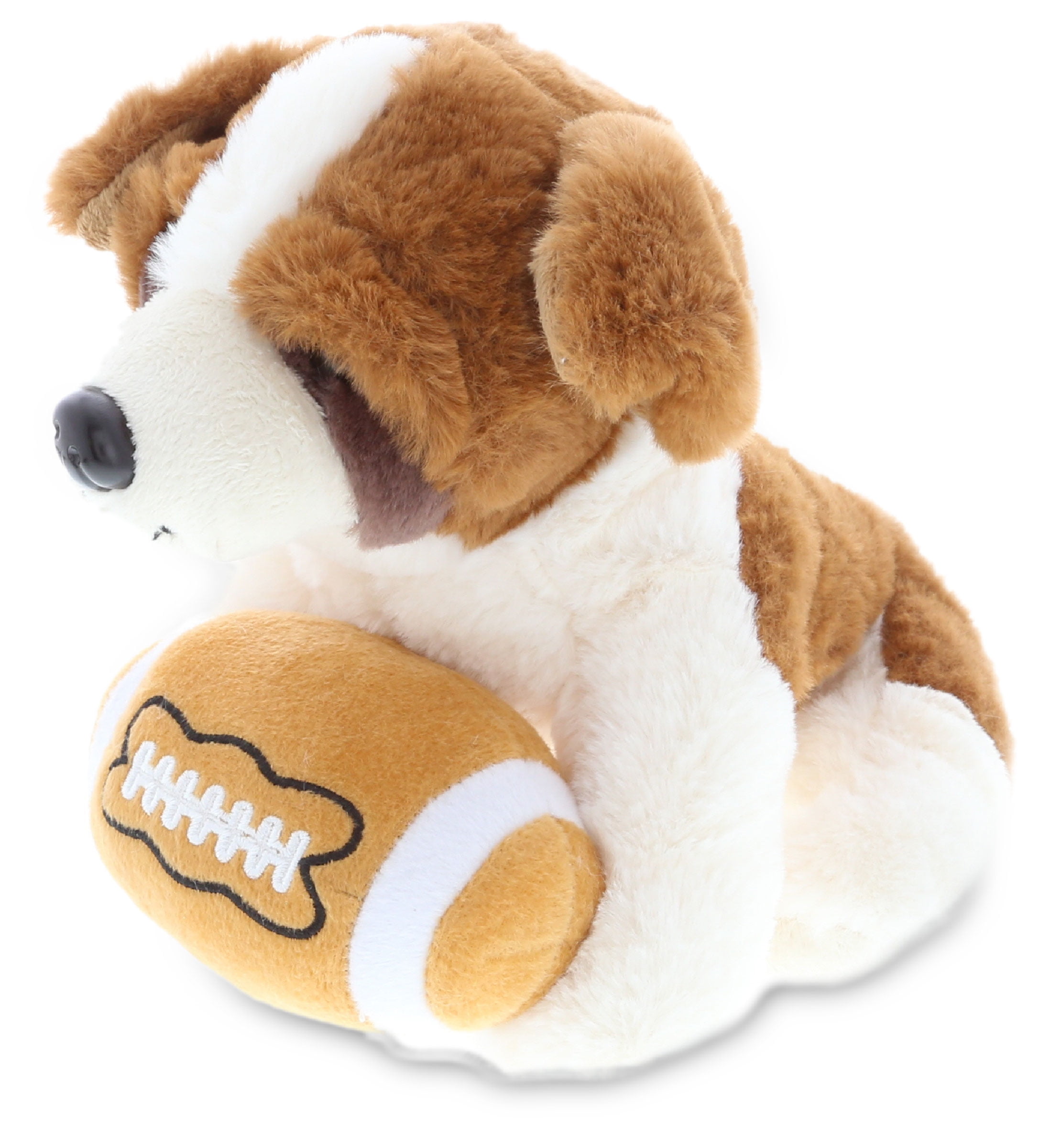 DolliBu St. Bernard Dog Stuffed Animal with Football Plush - Soft ...