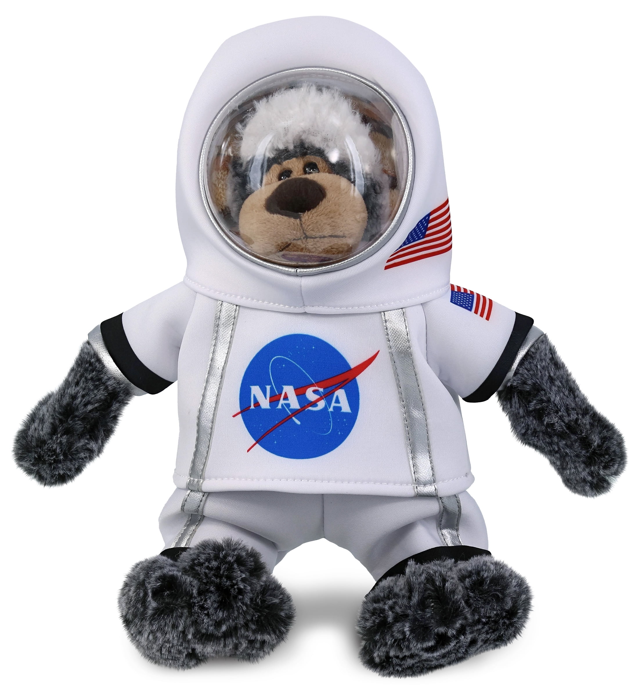 DolliBu Standing Black Bear Astronaut Plush Toy - Super Soft Wild Life Astronaut Stuffed Animal ...