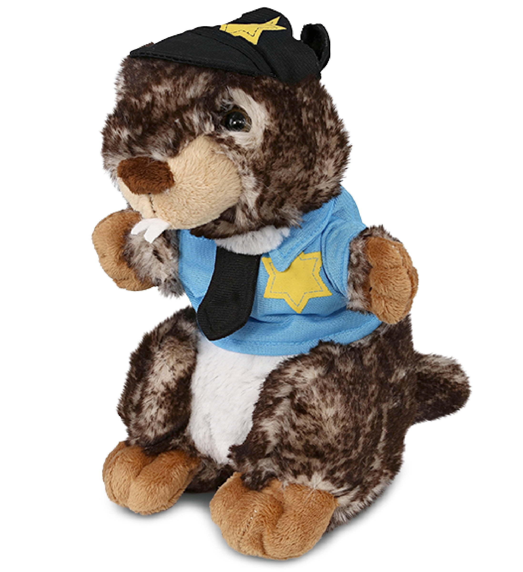 DolliBu Standing Marmot Police Officer Super Soft Plush Toy - Soft ...