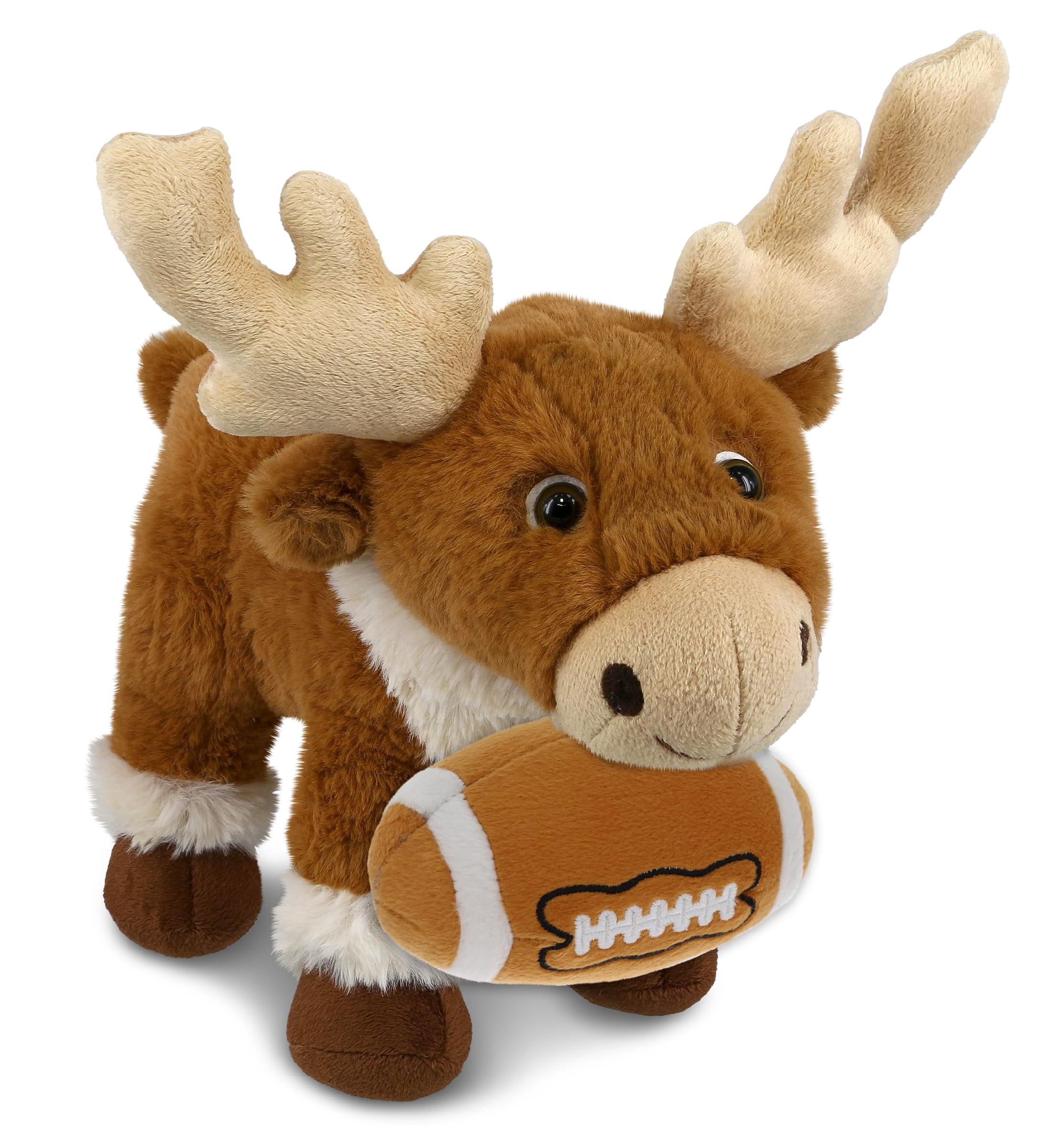DolliBu Standing Reindeer Stuffed Animal with Football Plush – Soft ...