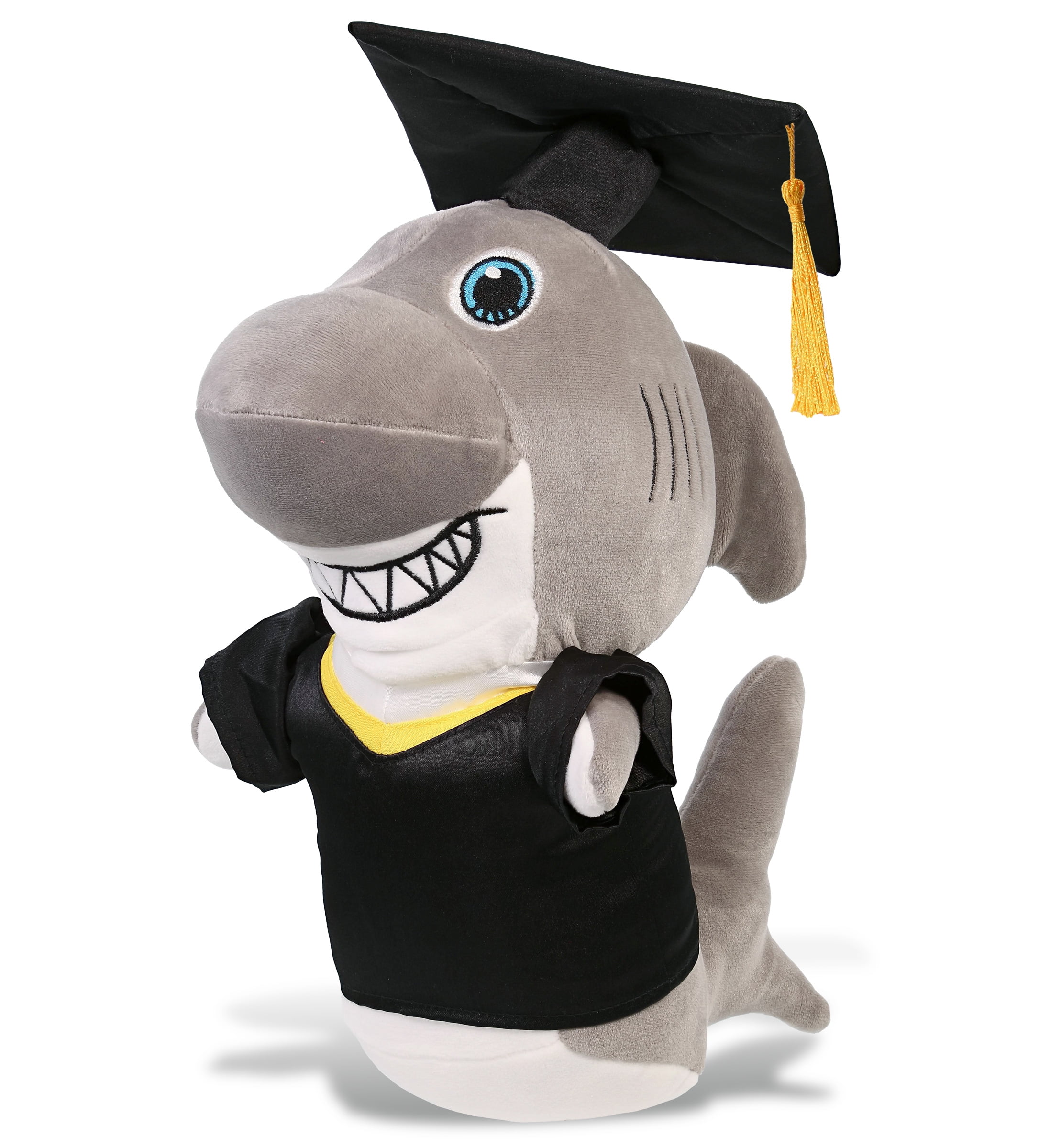 DolliBu Standing Shark Graduation Plush Toy - Snug-Mooshies Shark Plush ...