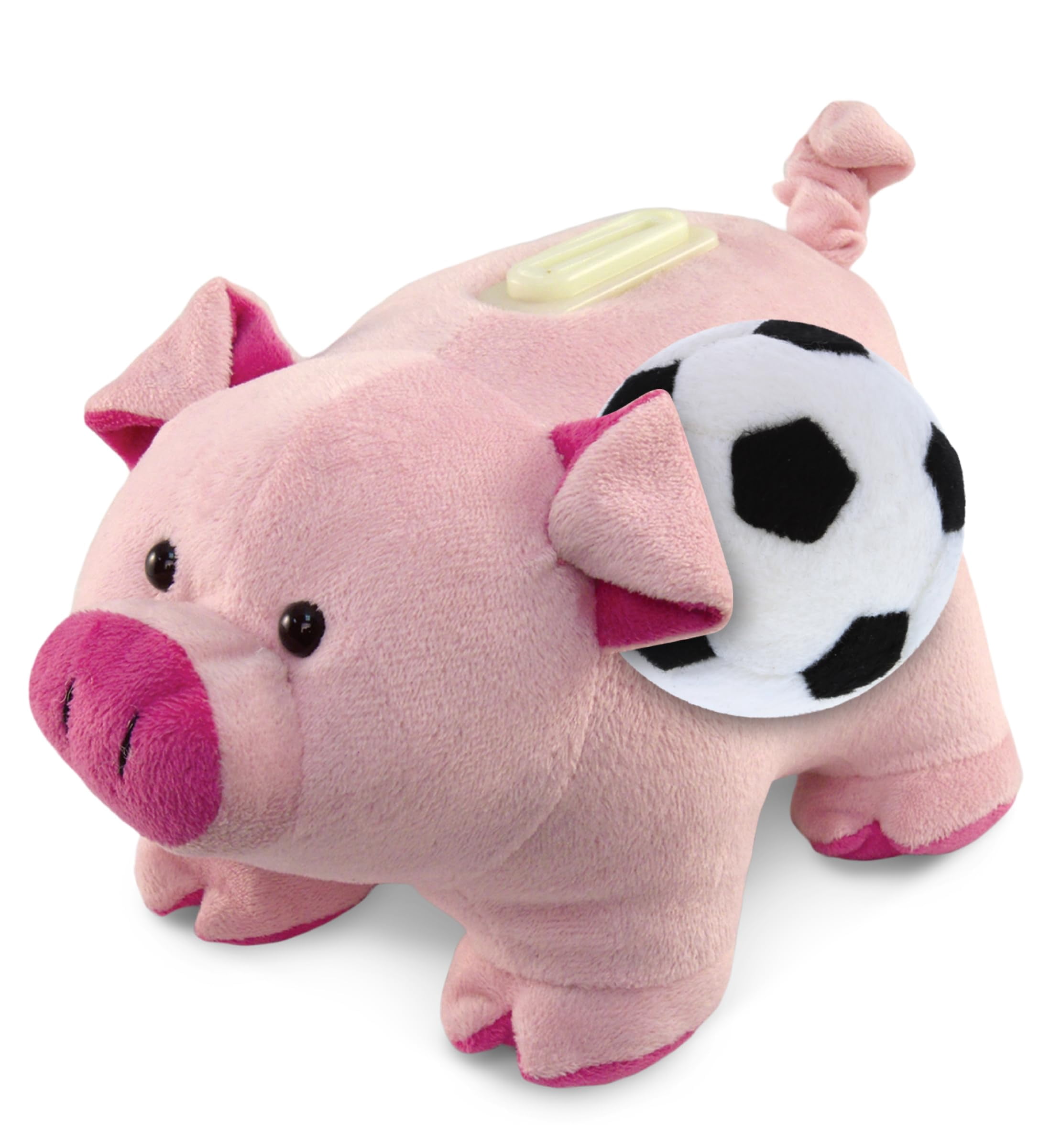 DolliBu Stuffed Animal Pig Plush Bank with Soccer Ball Plush - Soft ...