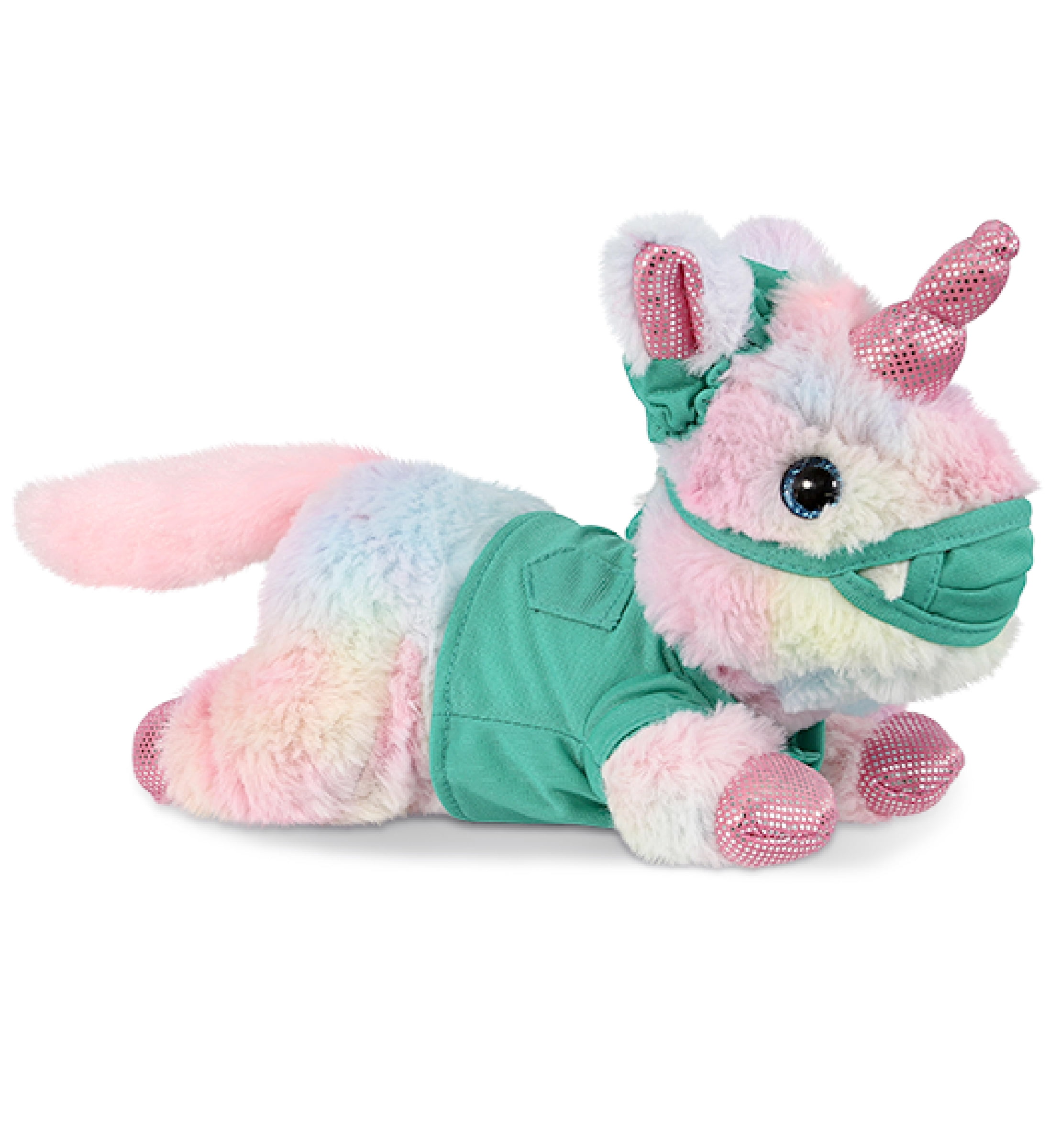 DolliBu Sunday Rainbow Unicorn Doctor Plush Toy - Super Soft Unicorn ...
