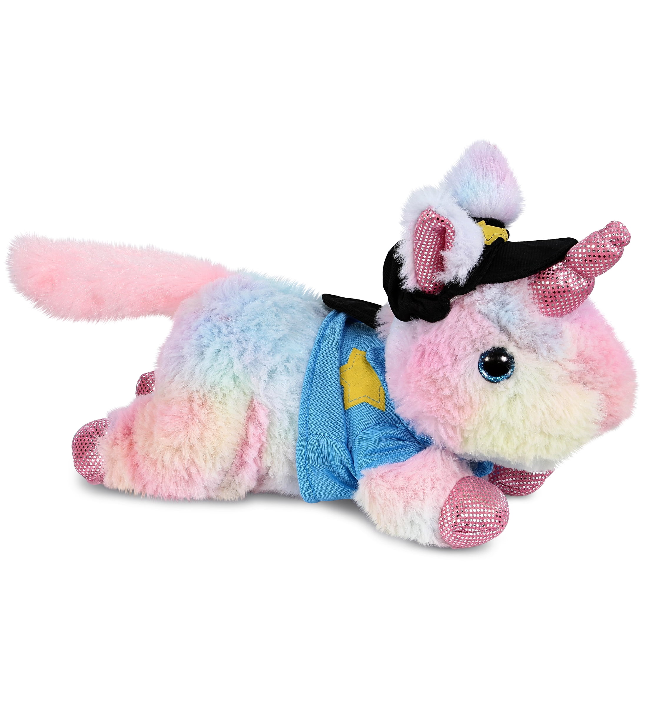 DolliBu Sunday Rainbow Unicorn Police Officer Plush Toy - Soft Unicorn ...