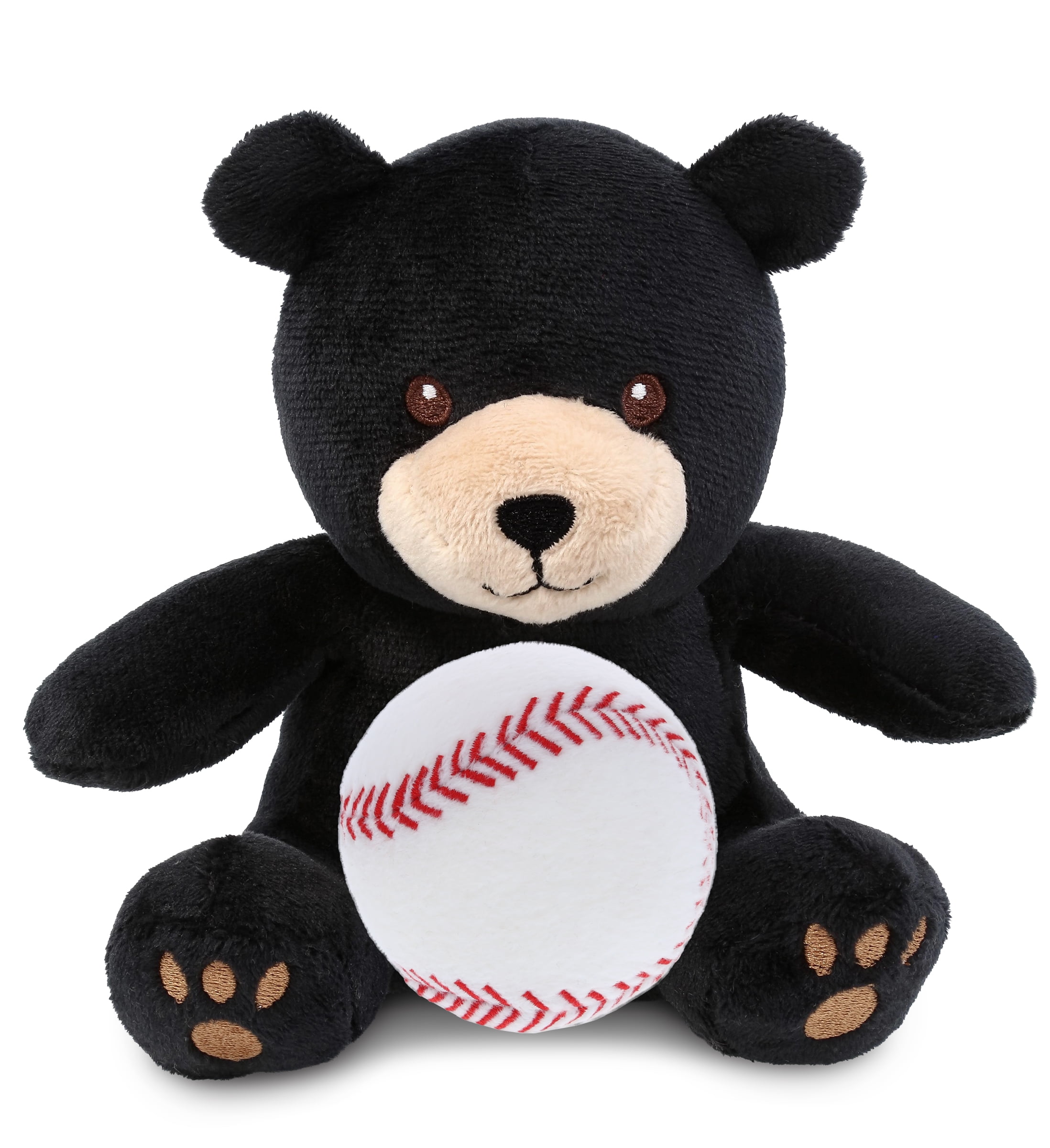 DolliBu Super Soft Black Bear Stuffed Animal with Baseball Plush ...
