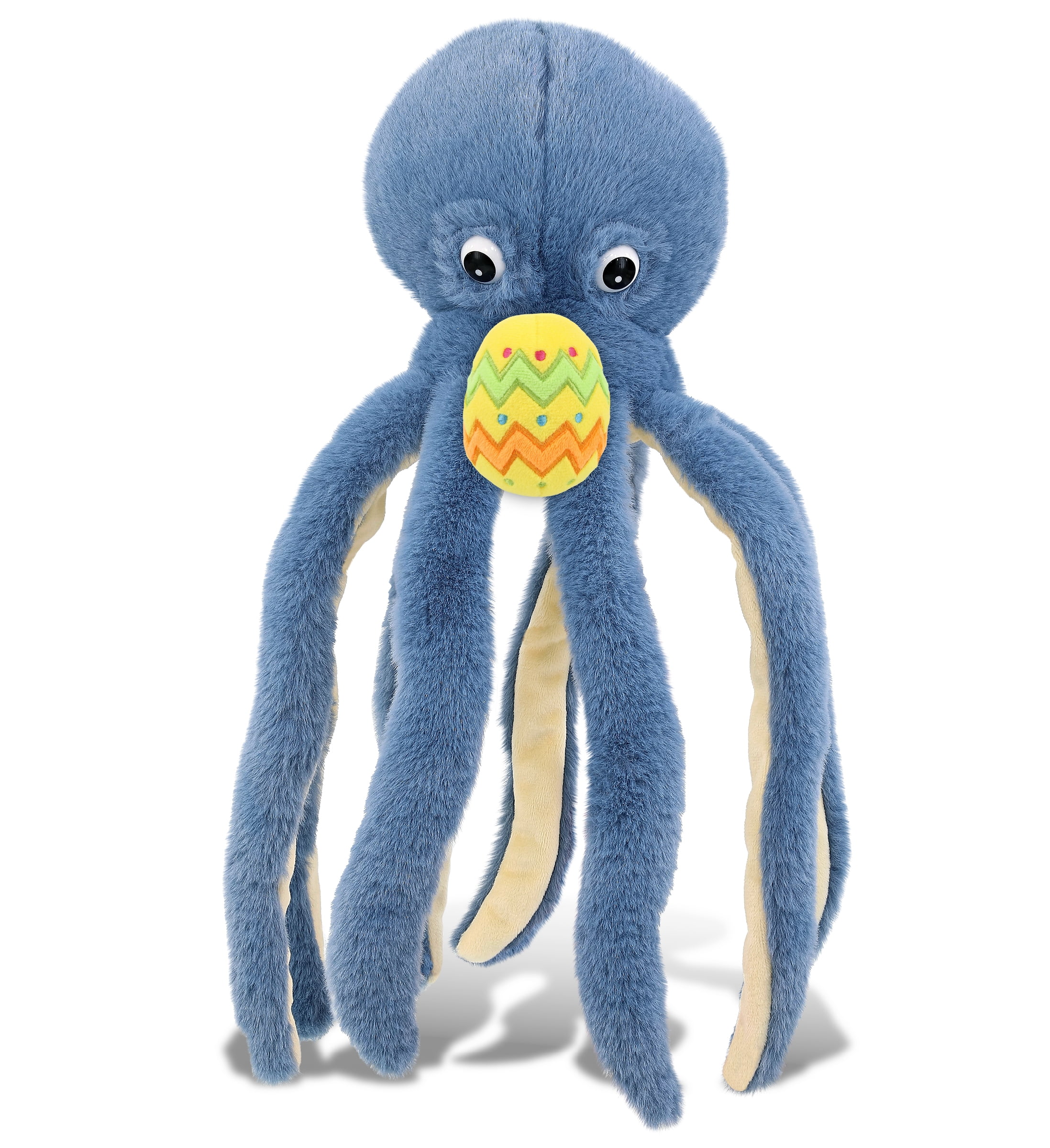 DolliBu Super Soft Blue Octopus with Yellow Easter Egg Plush - Perfect ...