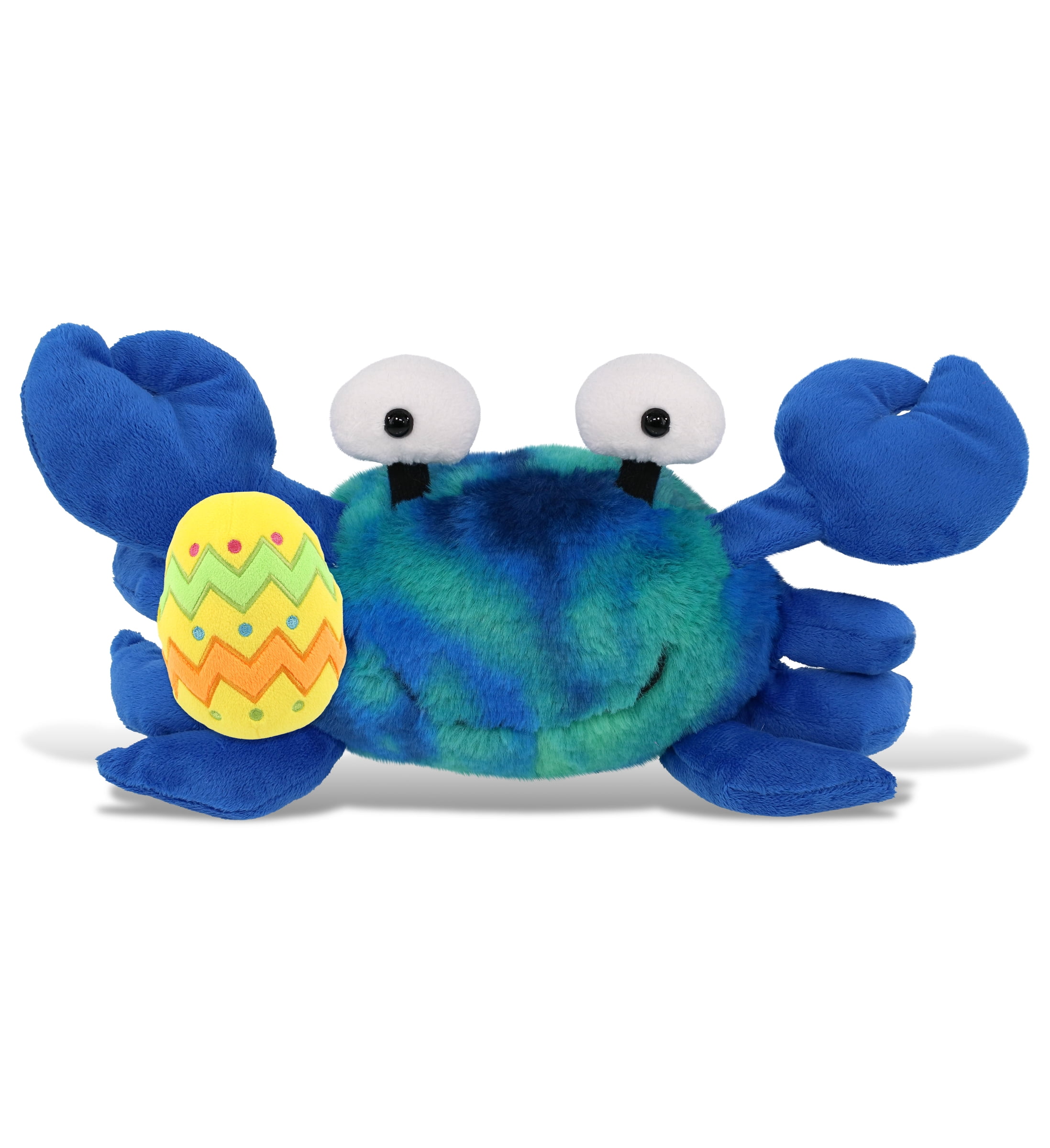 DolliBu Super Soft Blue Tie-Dye Crab with Yellow Easter Egg Plush ...