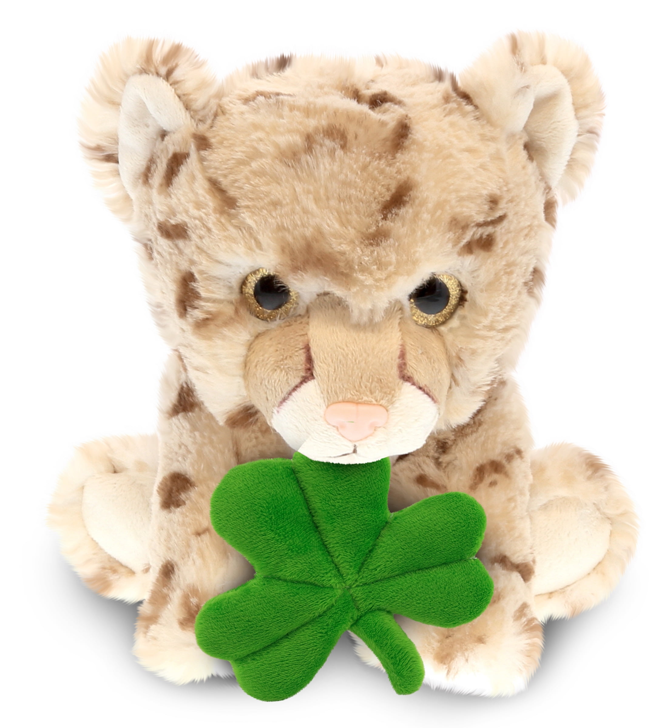 DolliBu Super Soft Cheetah Stuffed Animal with Green Plush Shamrock ...