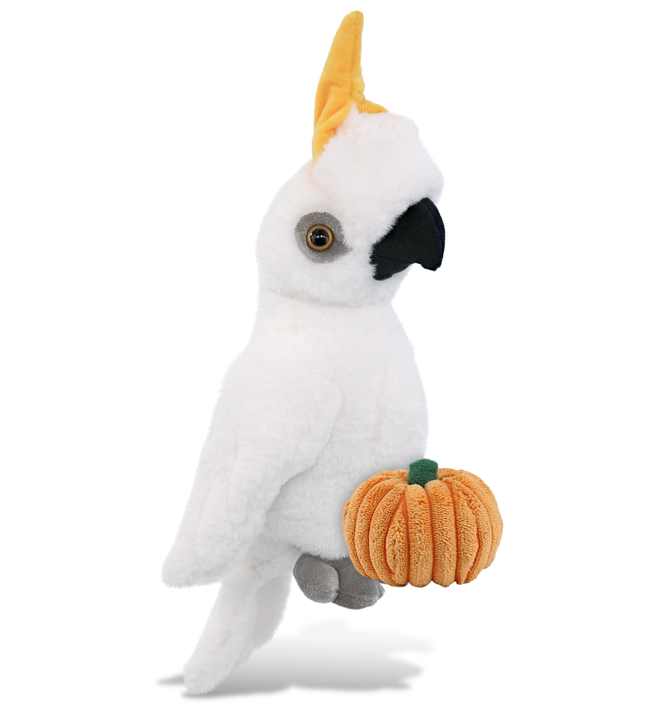 DolliBu Super Soft Cockatoo Stuffed Animal with Pumpkin Decor - Pumpkin ...