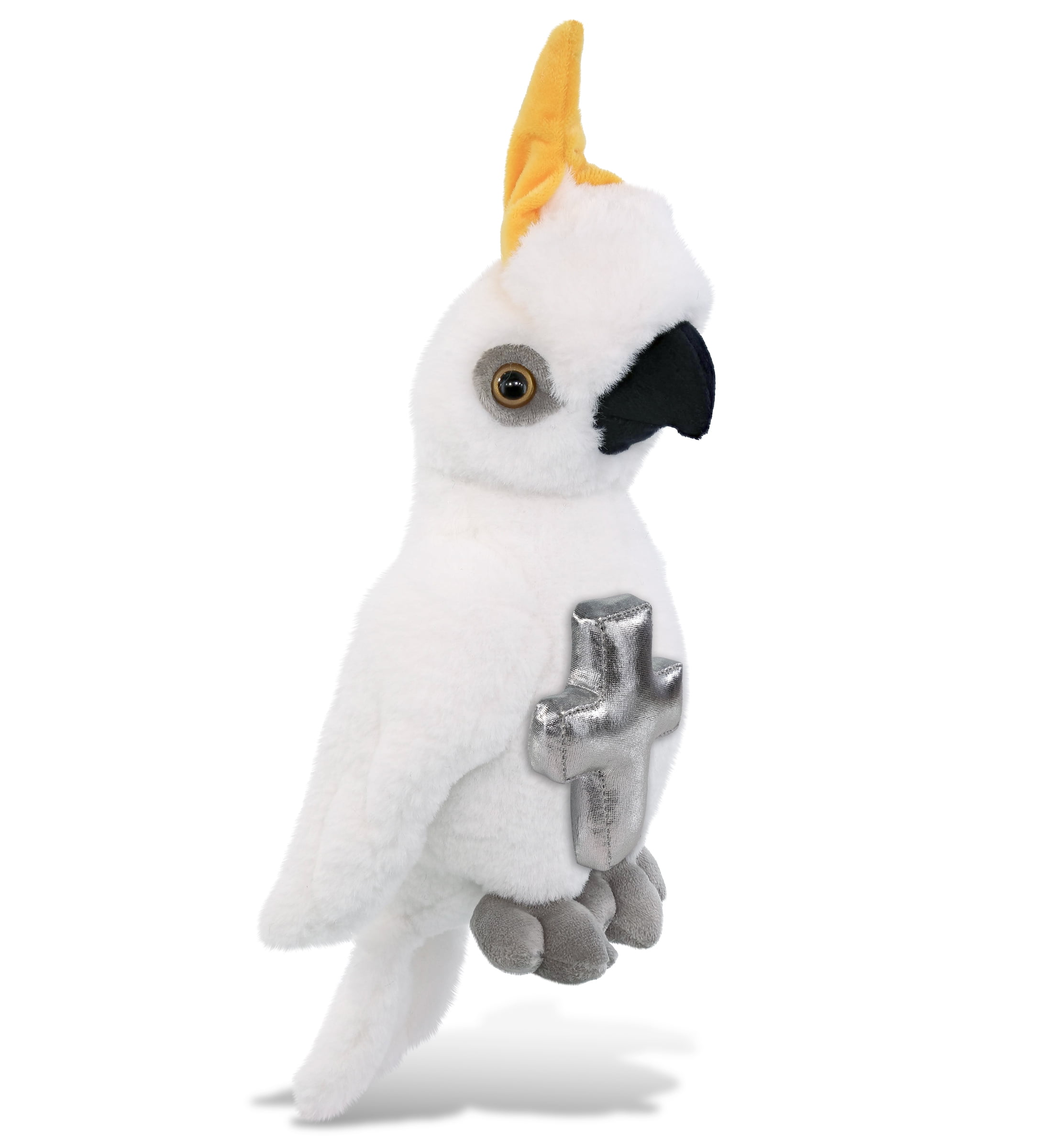 DolliBu Super Soft Cockatoo Stuffed Animal with Silver Cross Plush ...