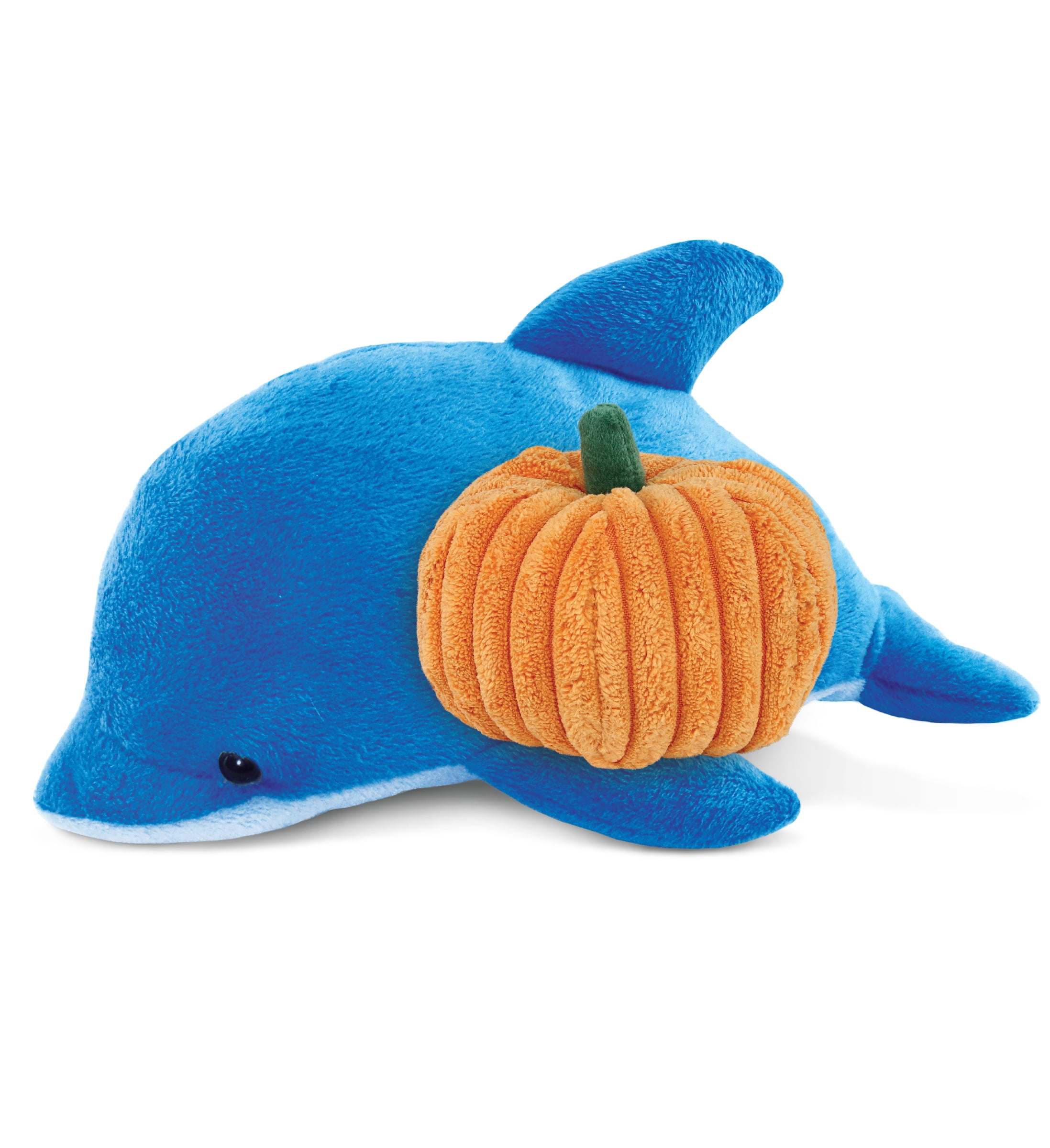 DolliBu Super Soft Dolphin Stuffed Animal with Pumpkin Plush Decor ...