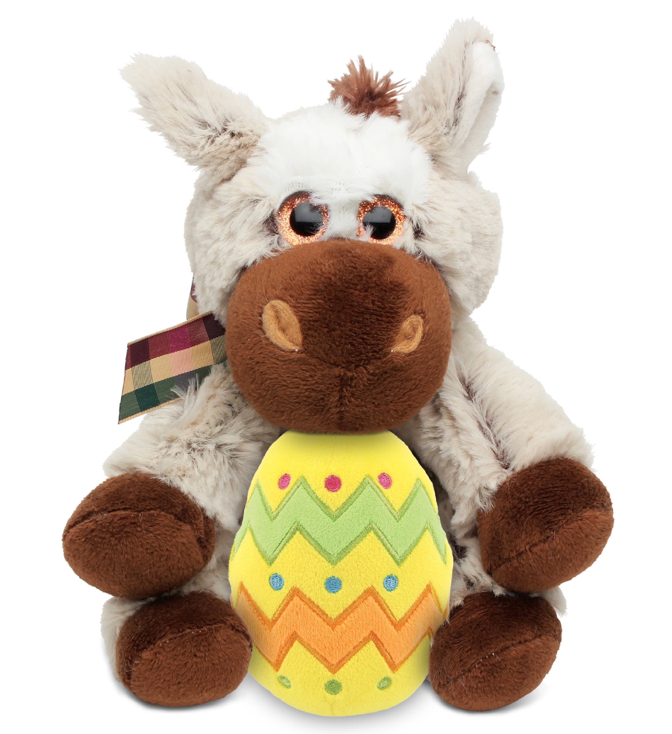 DolliBu Super Soft Floppy Donkey with Ribbon and Yellow Easter Egg ...