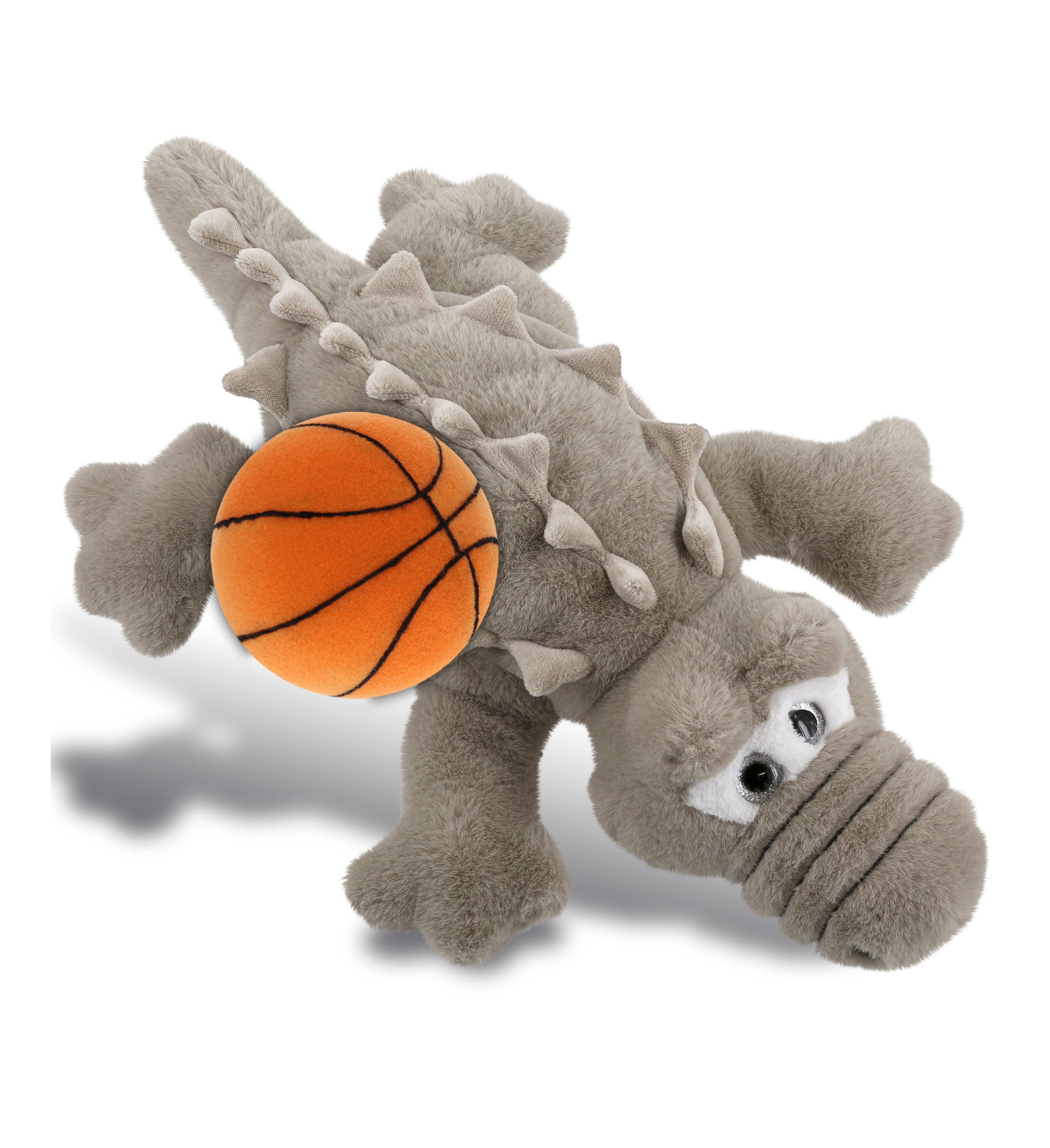 DolliBu Super Soft Grey Alligator Stuffed Animal with Basketball Plush ...