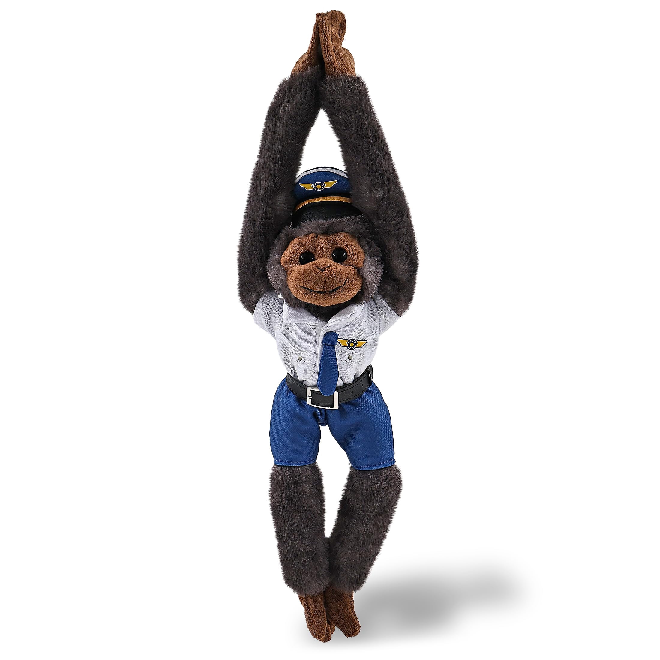 DolliBu Super Soft Long Arm Hanging Black Capuchin Monkey Stuffed ...