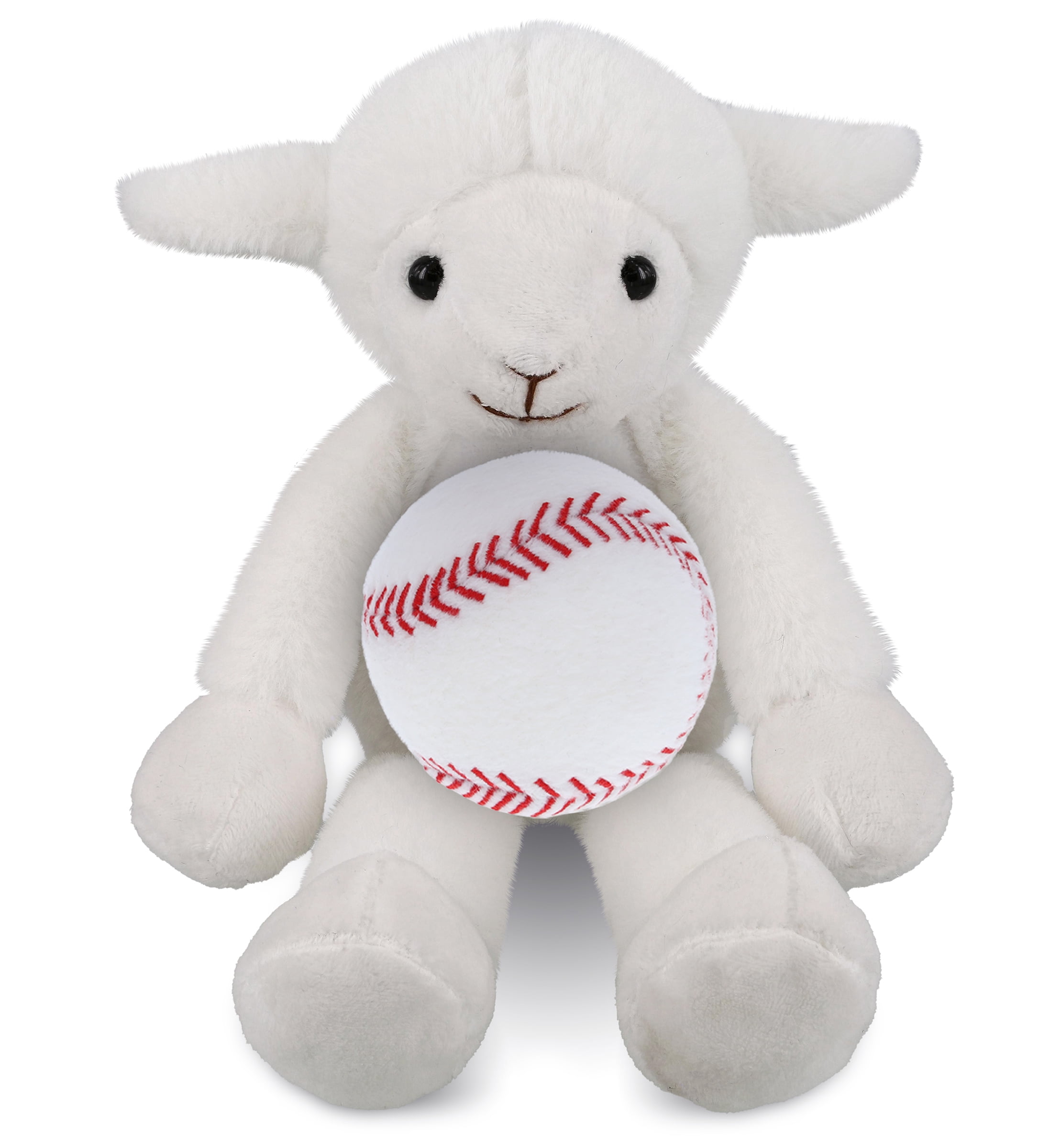 DolliBu Super Soft Long Leg Lamb Stuffed Animal with Baseball Plush ...