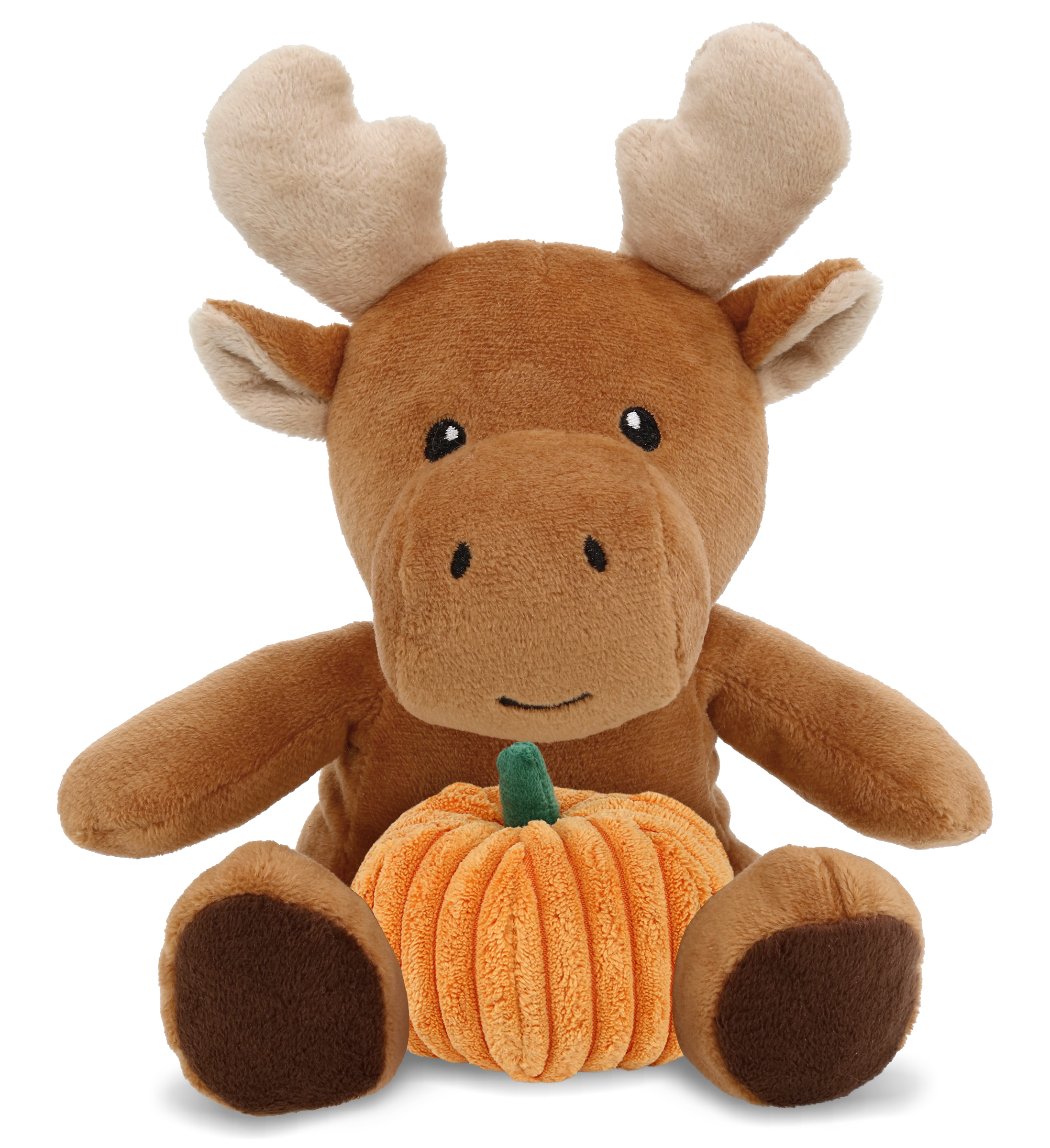 DolliBu Super Soft Moose Stuffed Animal with Pumpkin Decor - Pumpkin ...