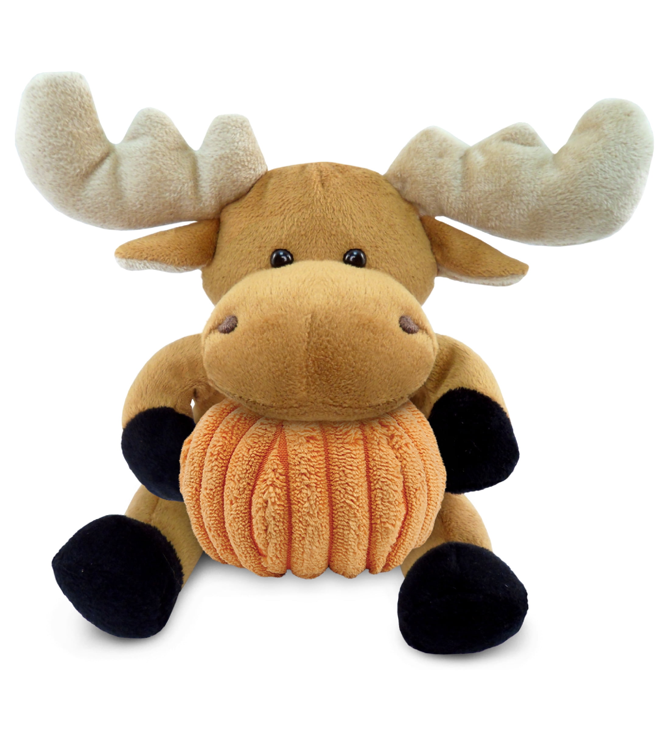 DolliBu Super Soft Moose Stuffed Animal with Pumpkin Plush Decor ...