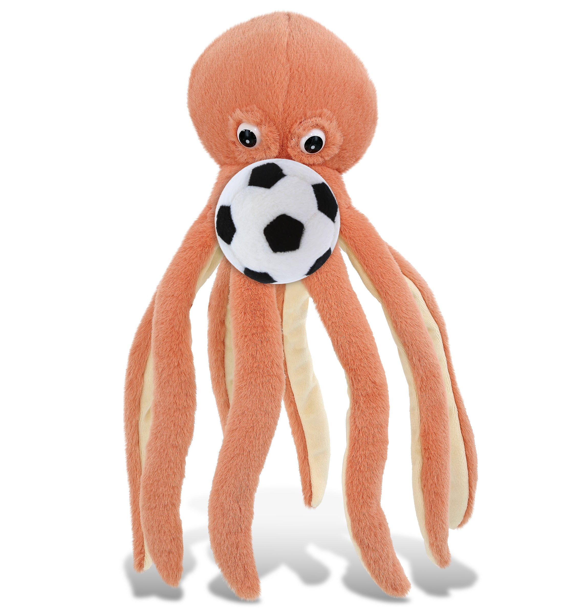 DolliBu Super Soft Orange Octopus Stuffed Animal with Soccer Ball Plush ...