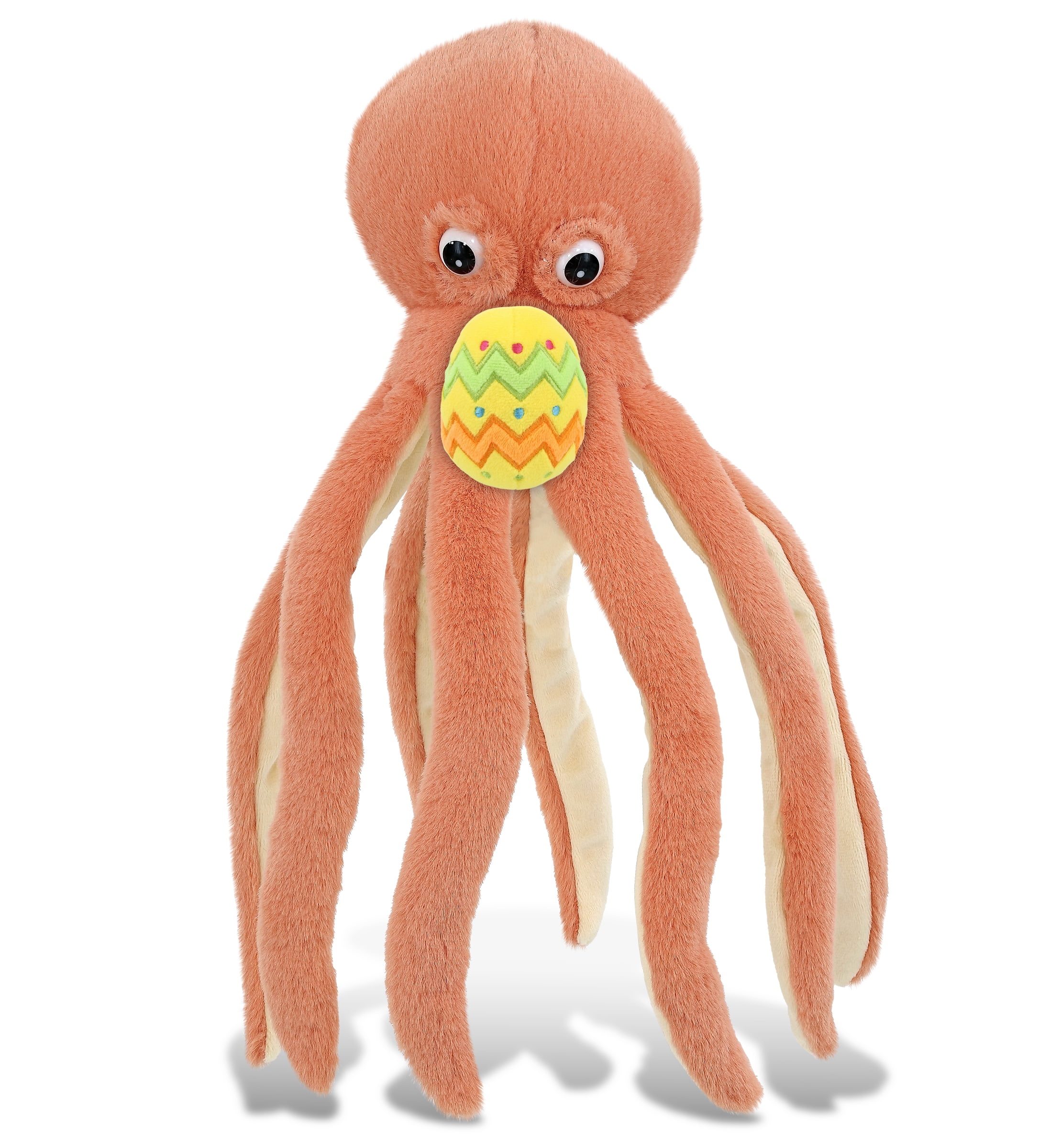 DolliBu Super Soft Orange Octopus with Yellow Easter Egg Plush ...