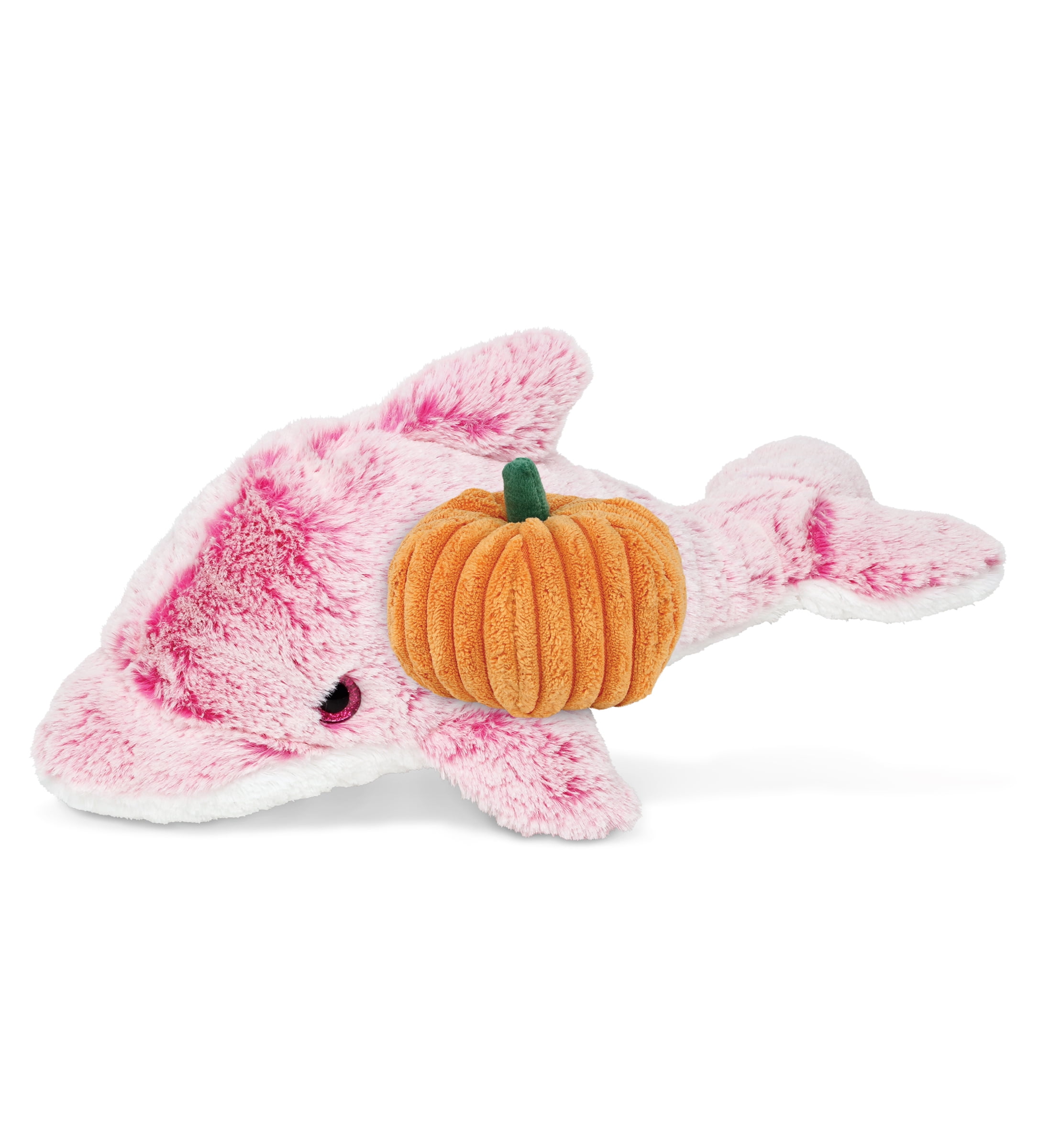 DolliBu Super Soft Pink Dolphin Stuffed Animal with Pumpkin Plush Decor ...