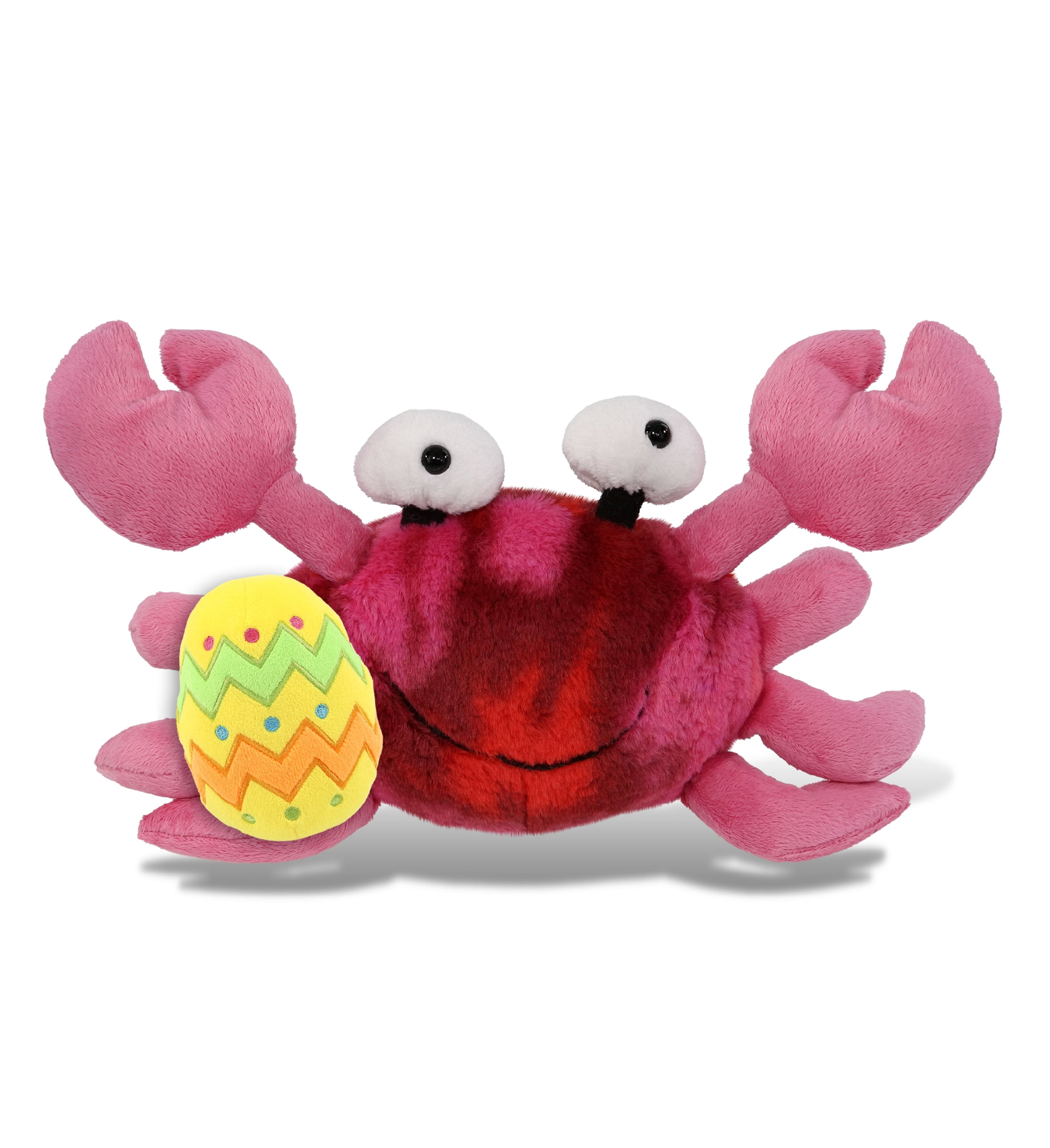 DolliBu Super Soft Pink Tie-Dye Crab with Yellow Easter Egg Plush ...
