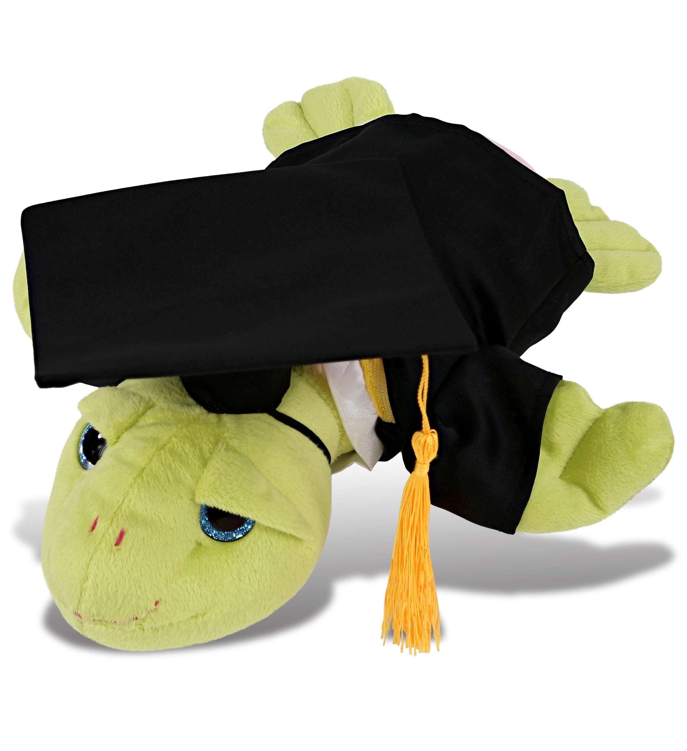DolliBu Super Soft Rainbow Green Sea Turtle Graduation Plush Toy – Cute ...