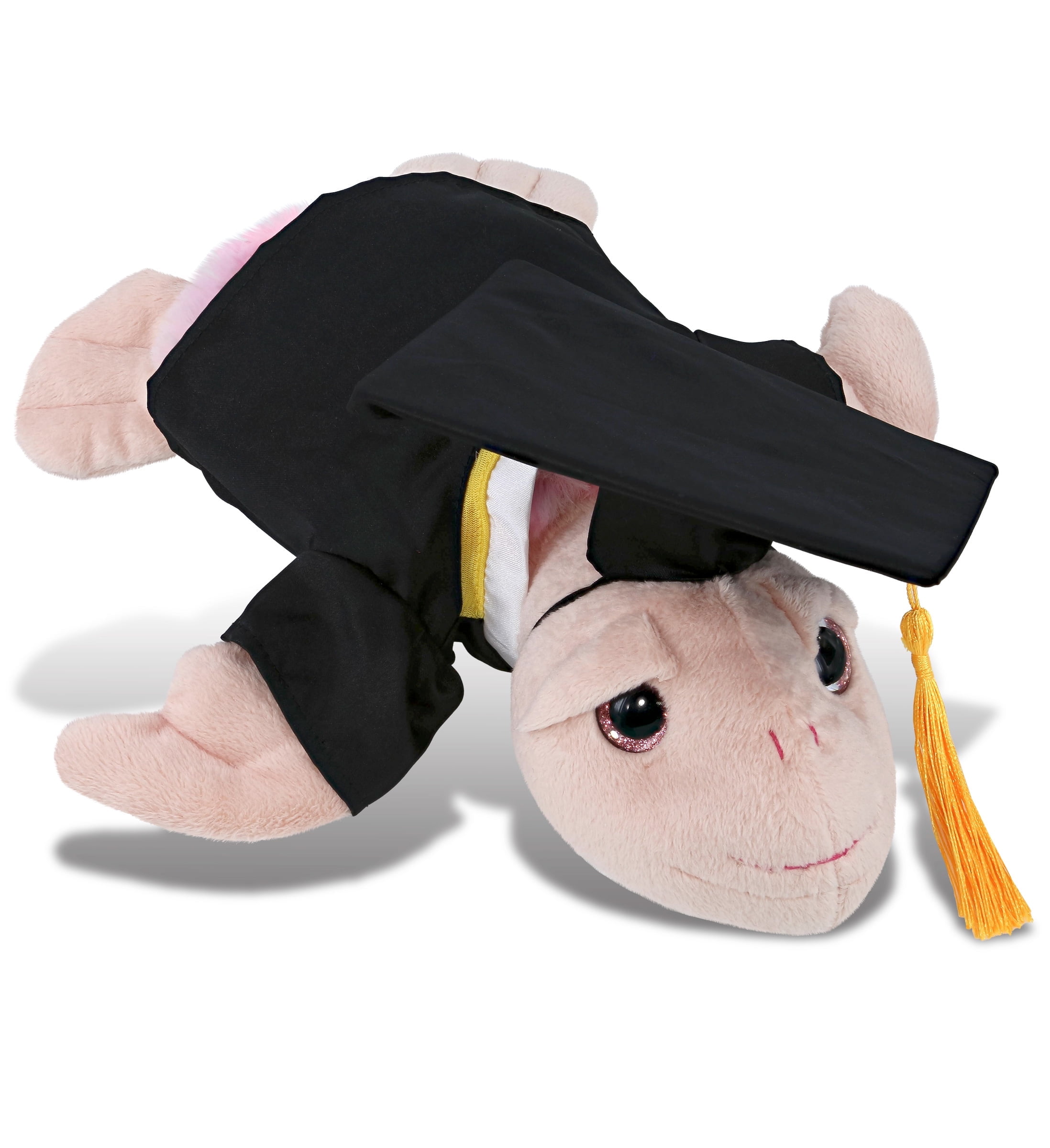 DolliBu Super Soft Rainbow Pink Sea Turtle Graduation Plush Toy – Cute ...