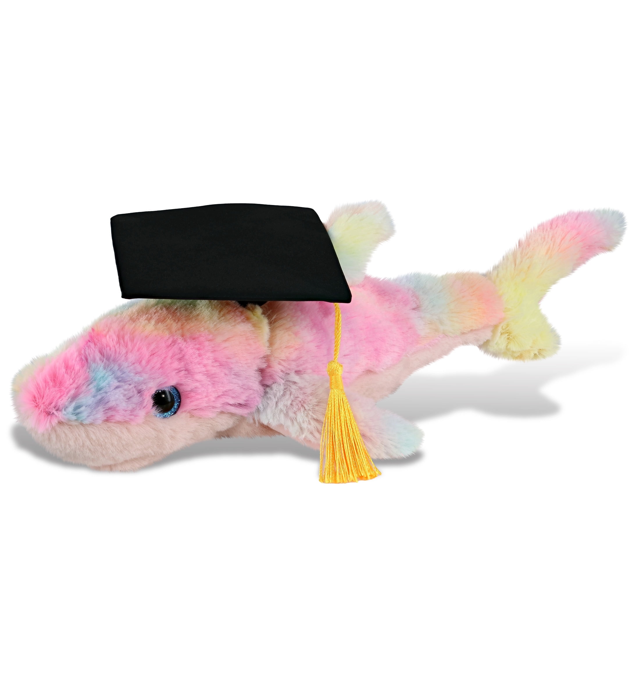 DolliBu Super Soft Rainbow Shark Graduation Plush Toy – Cute Plush ...