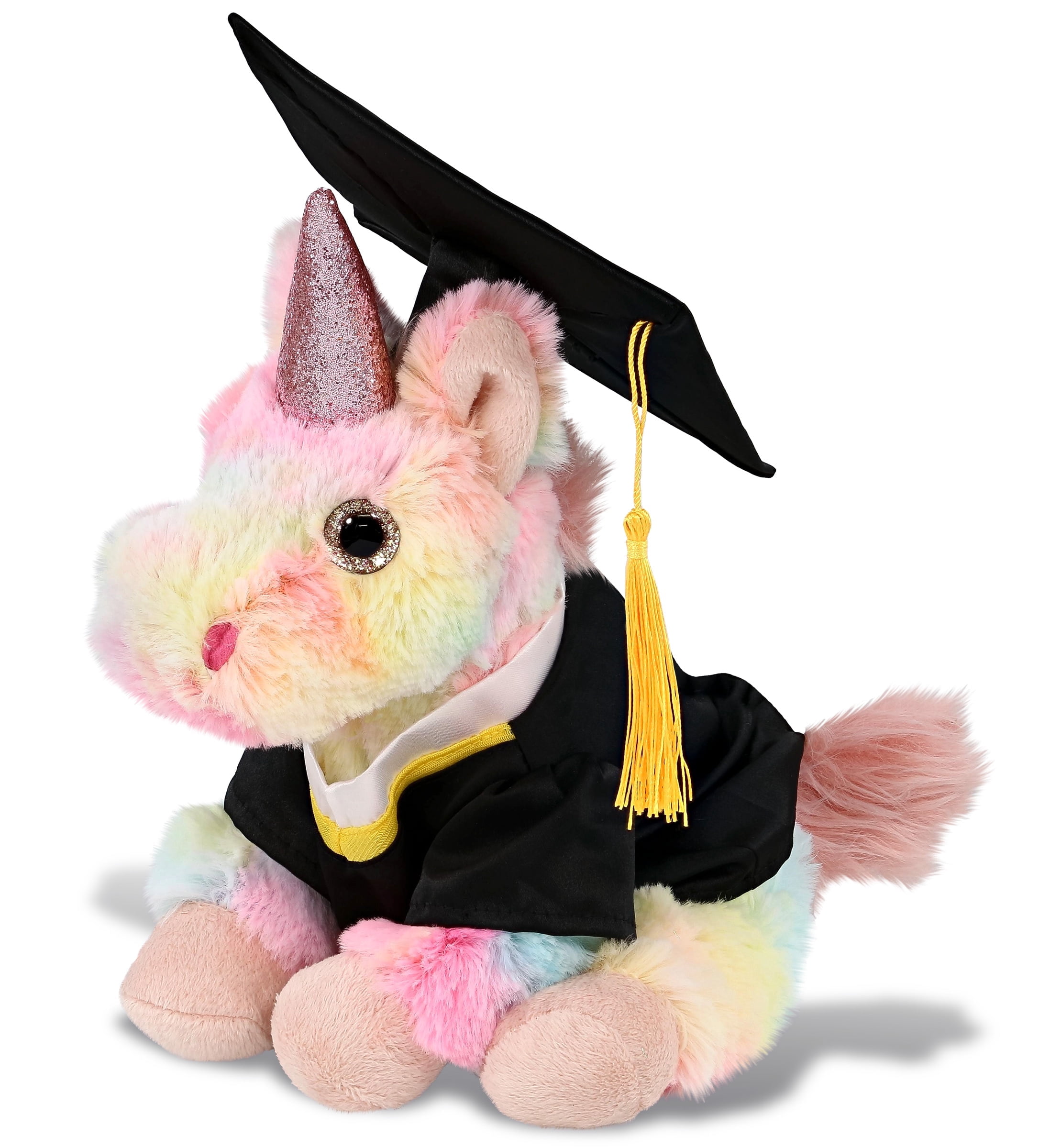 DolliBu Super Soft Rainbow Unicorn Graduation Plush Toy – Cute Plush ...