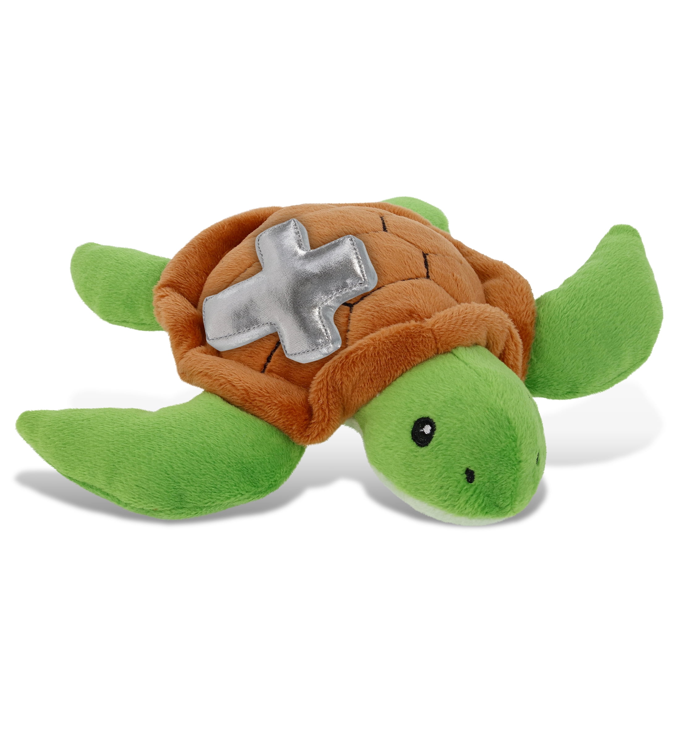 DolliBu Super Soft Sea Turtle Stuffed Animal with Silver Cross Plush ...