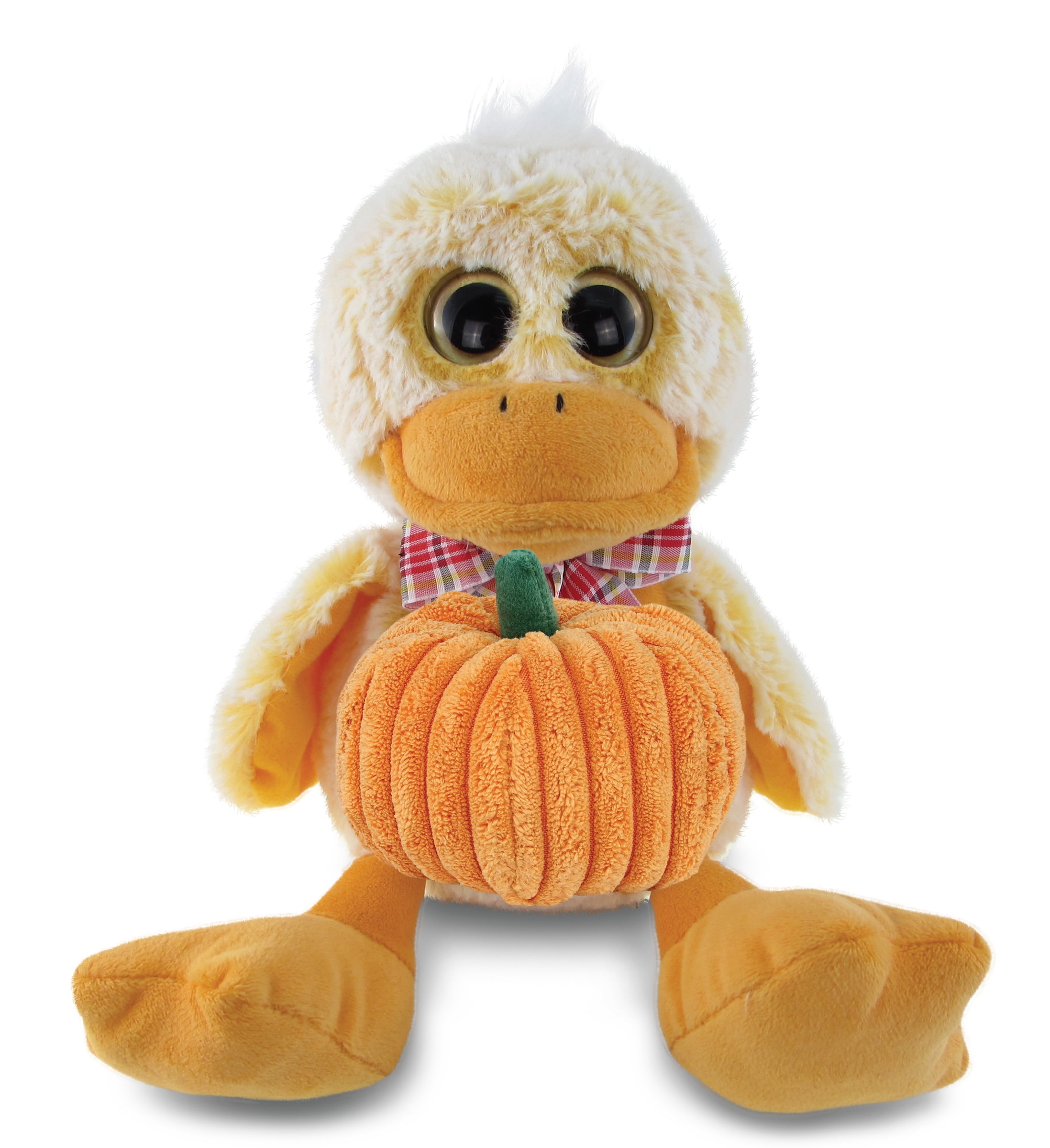 DolliBu Super Soft Sitting Duck Stuffed Animal with Pumpkin Plush Decor ...