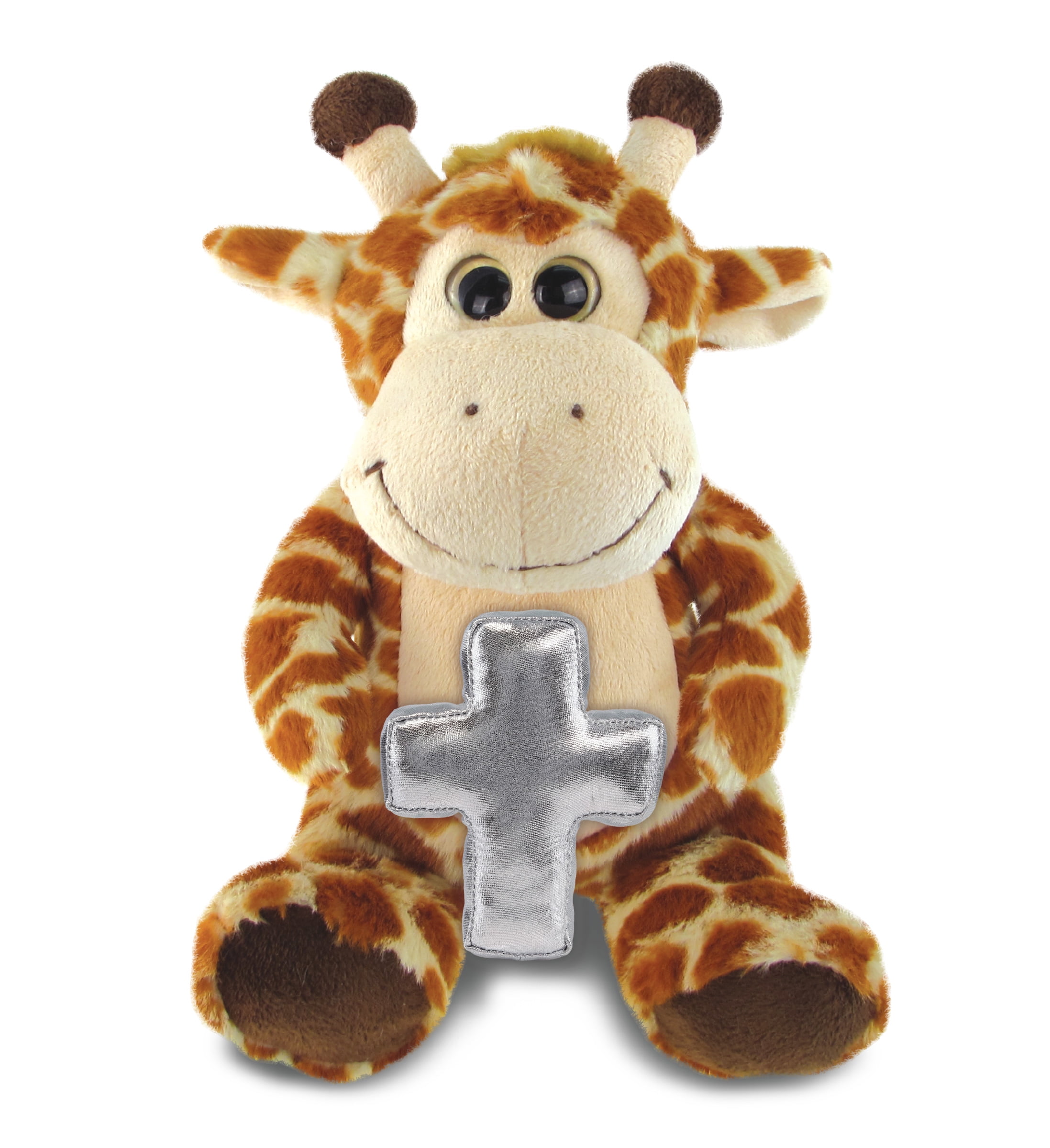 DolliBu Super Soft Sitting Giraffe Stuffed Animal with Silver Cross ...
