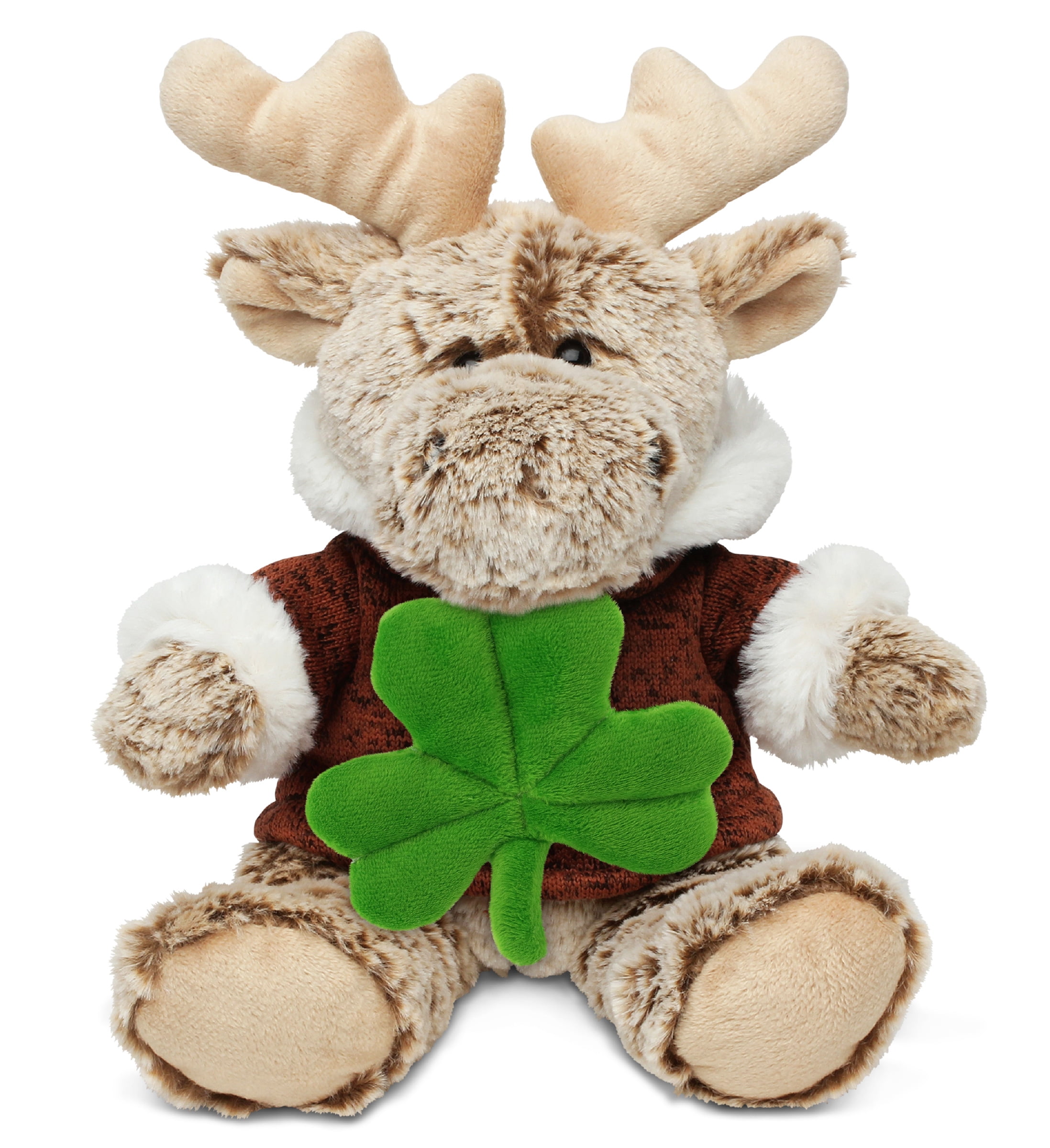 DolliBu Super Soft Sitting Moose with Brown Hooded Sweater Stuffed ...