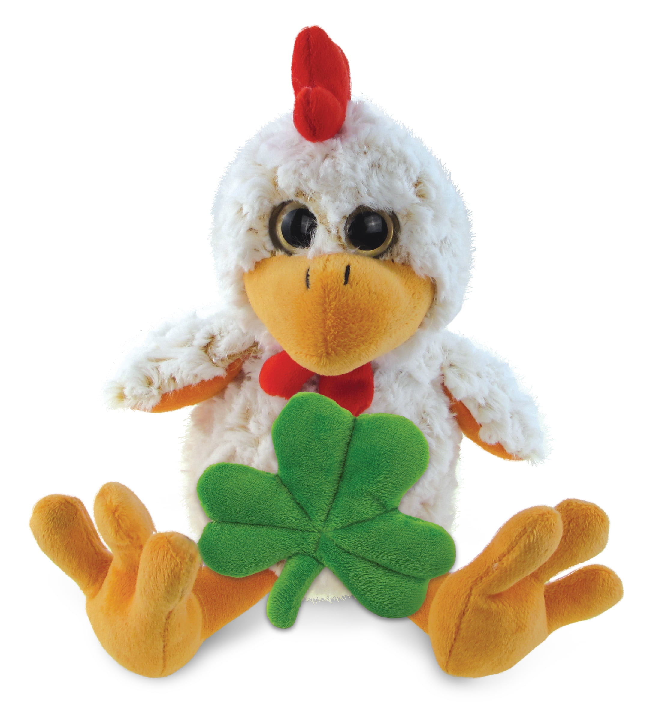DolliBu Super Soft Sitting Rooster Stuffed Animal with Green Plush ...