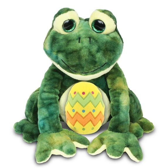 DolliBu Super Soft Squat Frog with Yellow Easter Egg Plush - Perfect ...