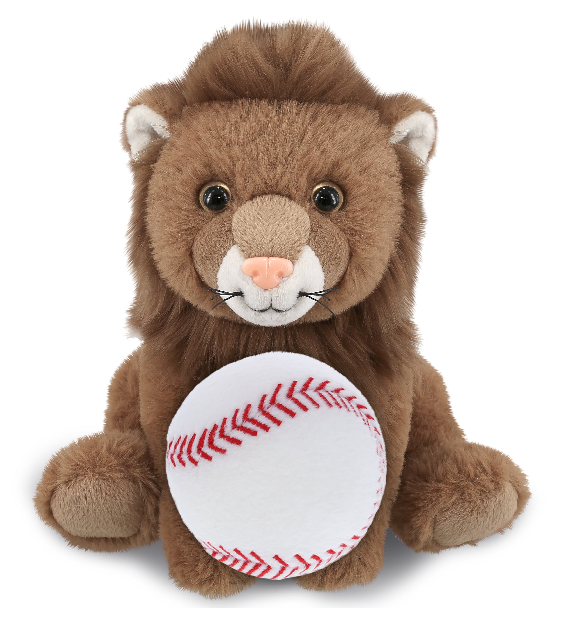 DolliBu Super Soft Squat Lion Stuffed Animal with Baseball Plush - Soft ...