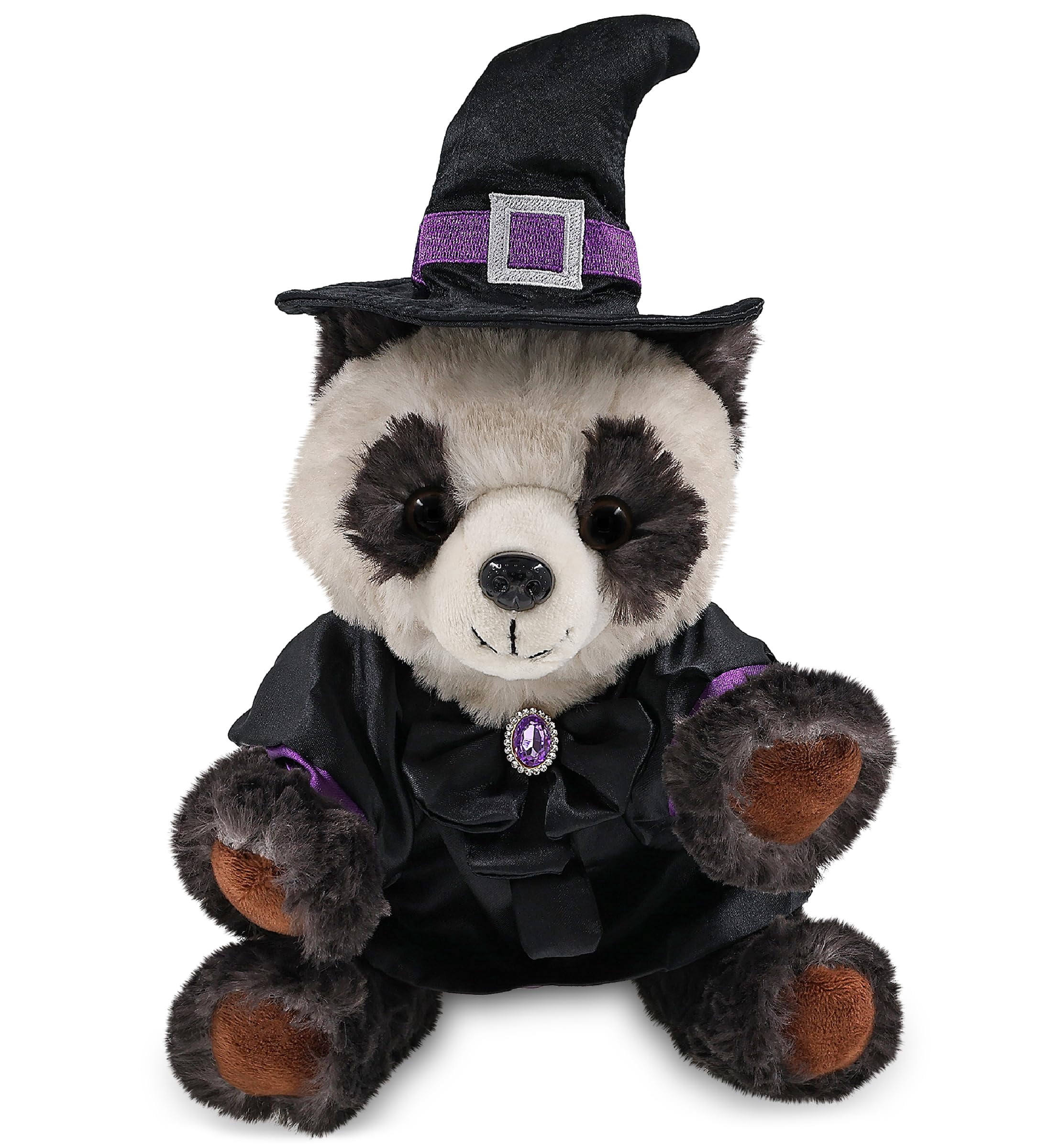 DolliBu Super Soft Squat Panda Stuffed Animal with Witch Costume - Cute ...