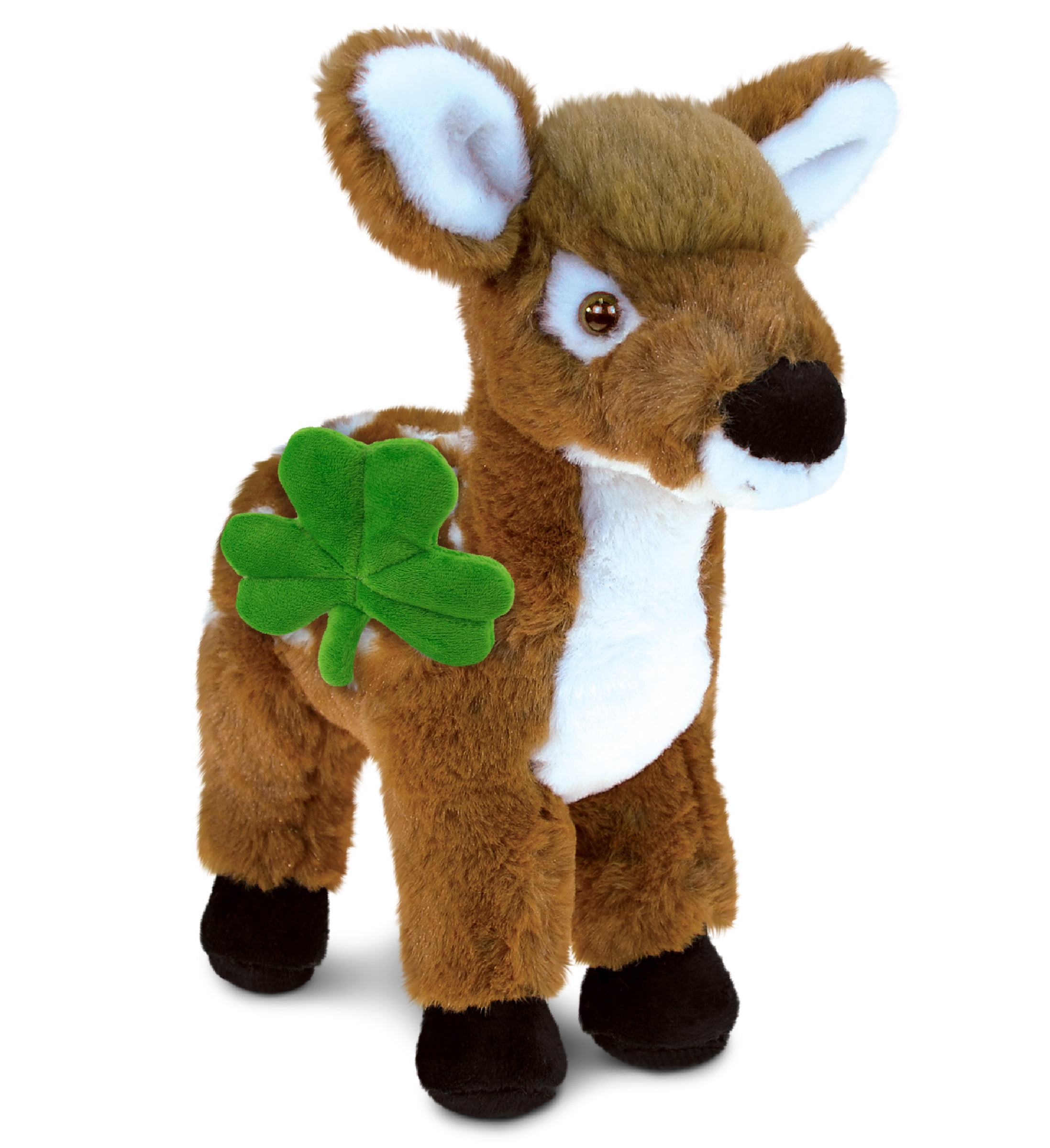 DolliBu Super Soft Standing Deer Stuffed Animal with Green Plush ...